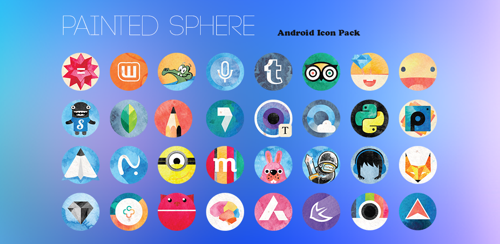 Painted Sphere - Icon Pack - App on Amazon Appstore