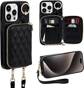 Amazon.com: Keallce Case for iPhone 14 Pro Max 6.7'' Wallet Case, Crossbody Zipper Purse Handbag ...