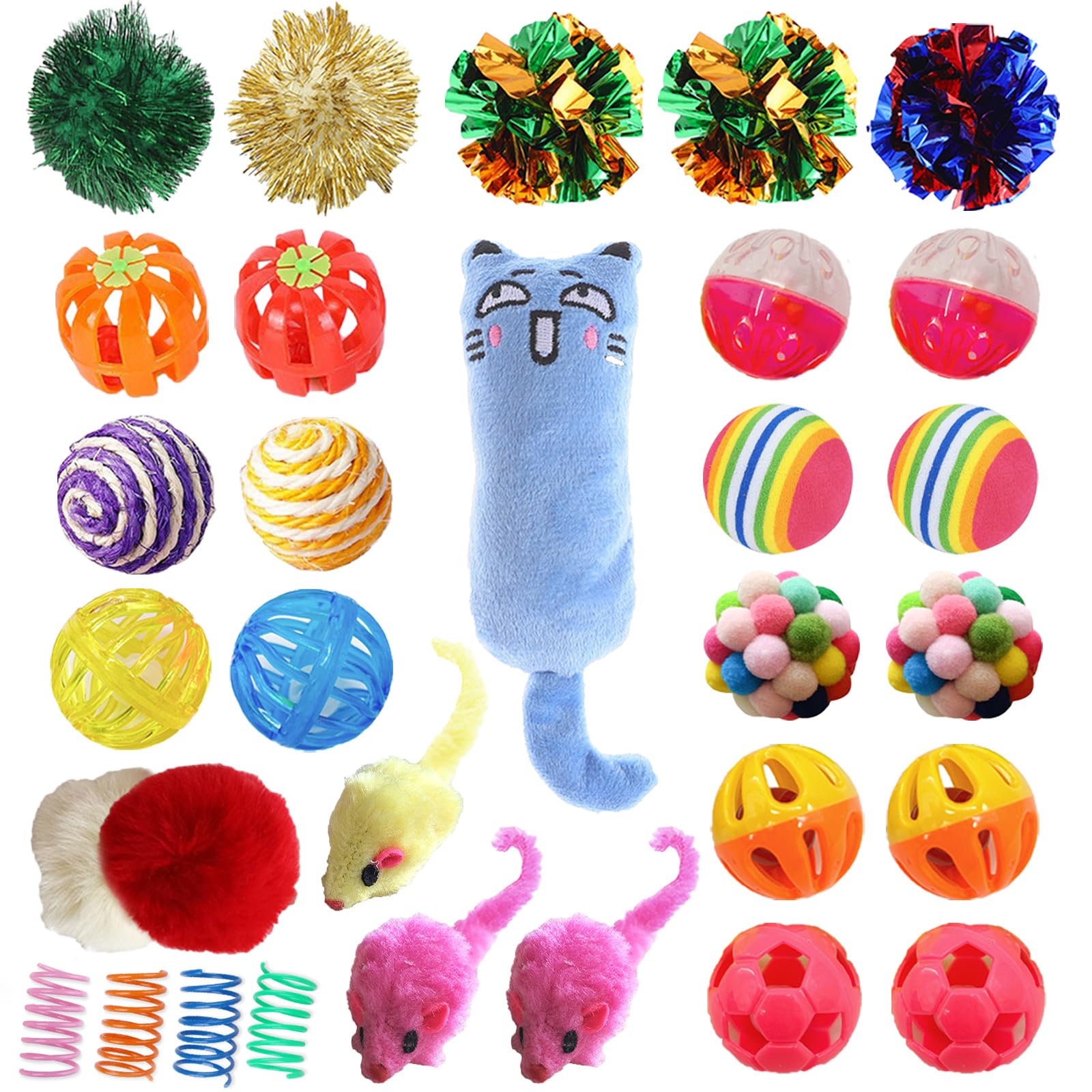 OundarM 31PCS Cat Toys Assortments, Interactive Cat Kitten Toys for ...
