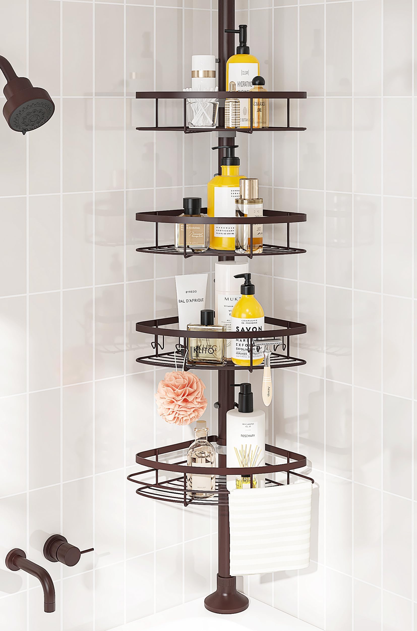 Amazon.com: DAOYA Corner Shower Caddy Tension Pole : Home & Kitchen