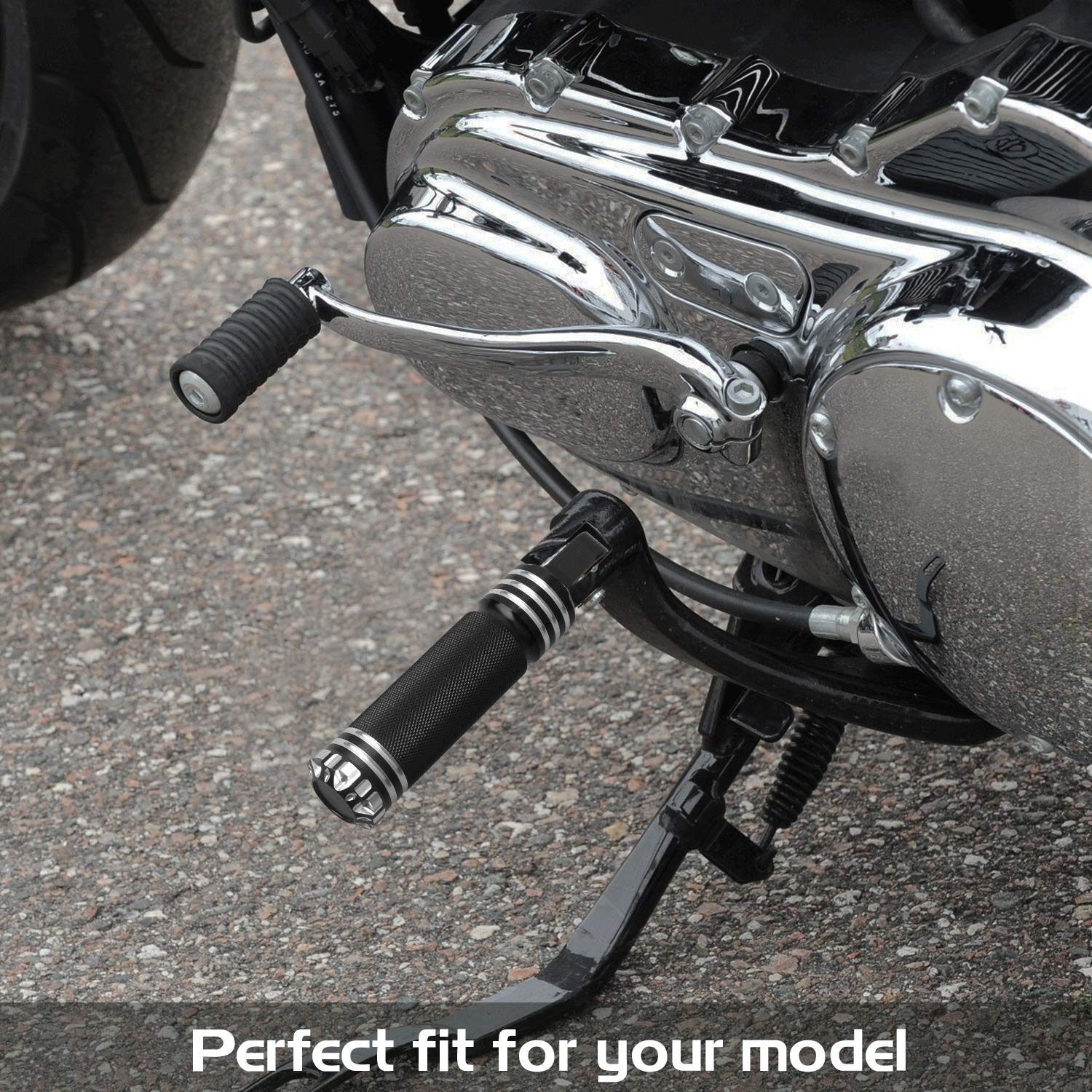 Snapklik.com : NTHREEAUTO Mounting Footpegs, Male Billet Footrests ...