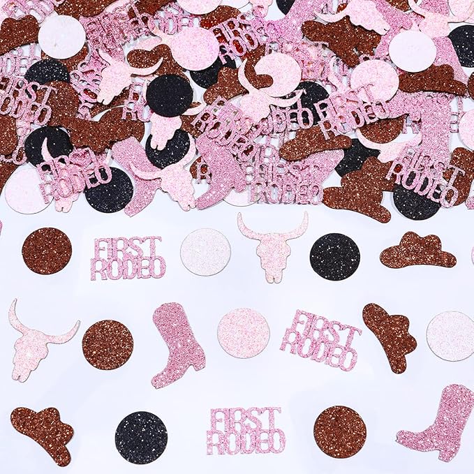 Amazon.com: Western Cowgirl 1st Birthday Decoration, First Rodeo ...