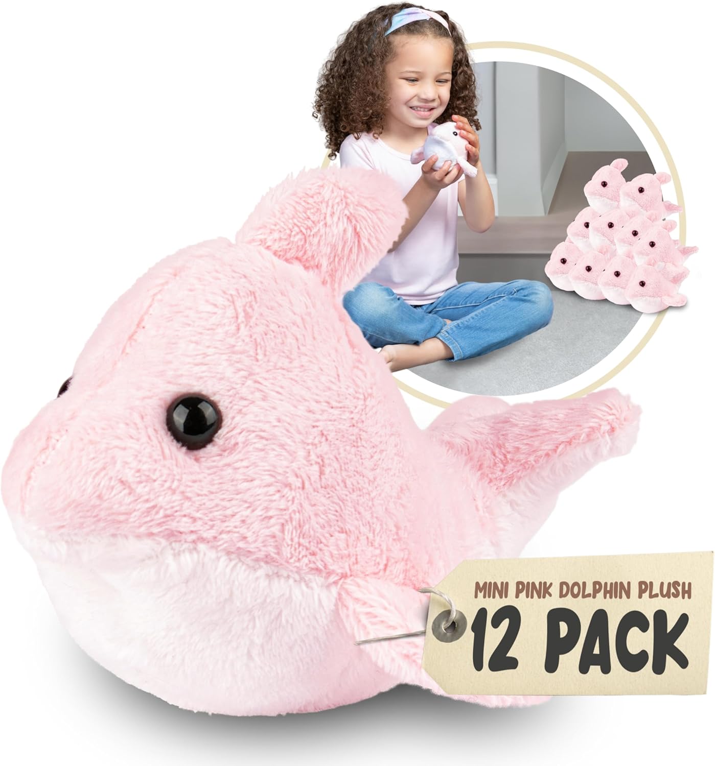 Amazon.com: Forest & Twelfth Mini Pink Dolphin Plush Toy, 12 Pack ...