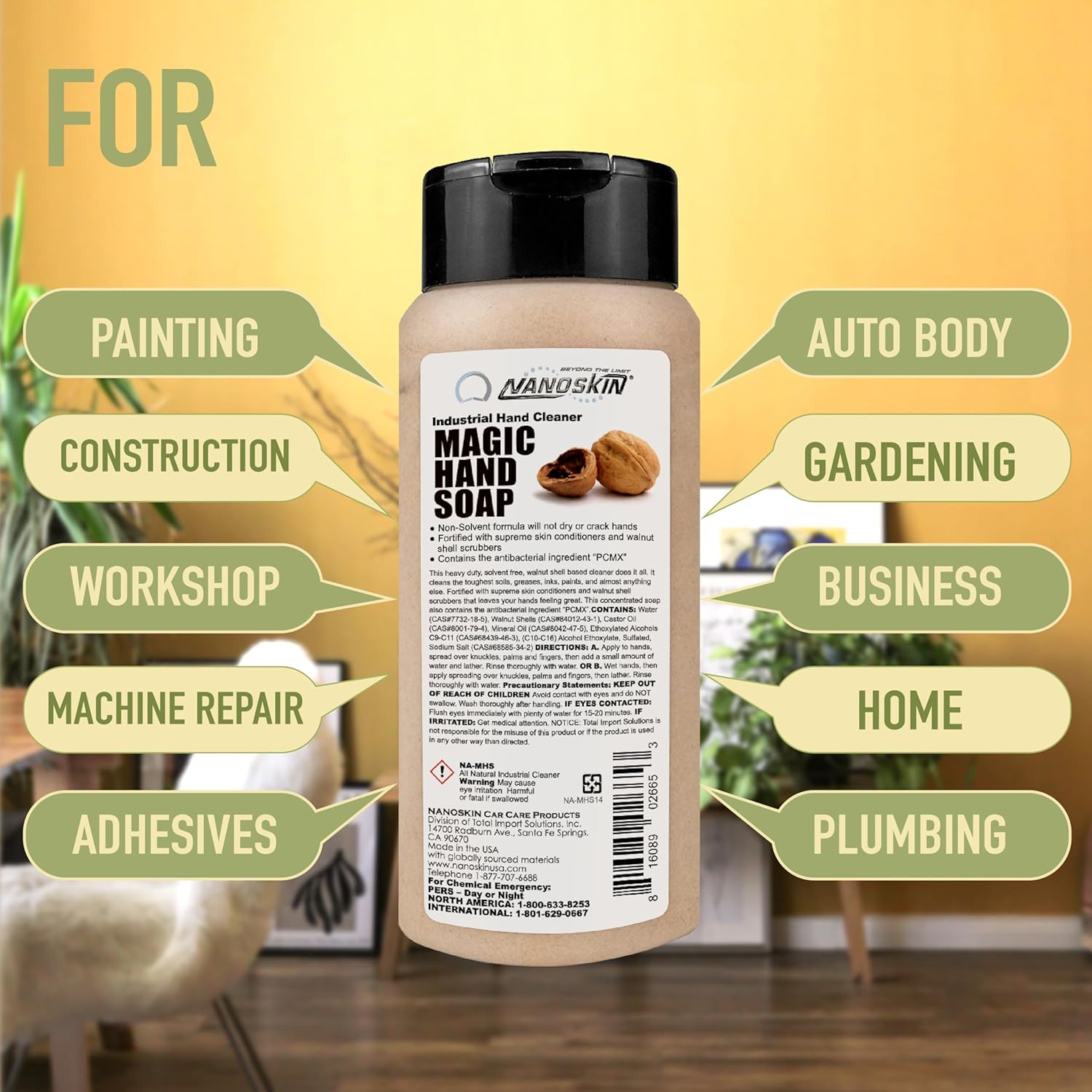 Nanoskin MAGIC HAND SOAP Advanced – Limpiador de manos de cáscara de ...