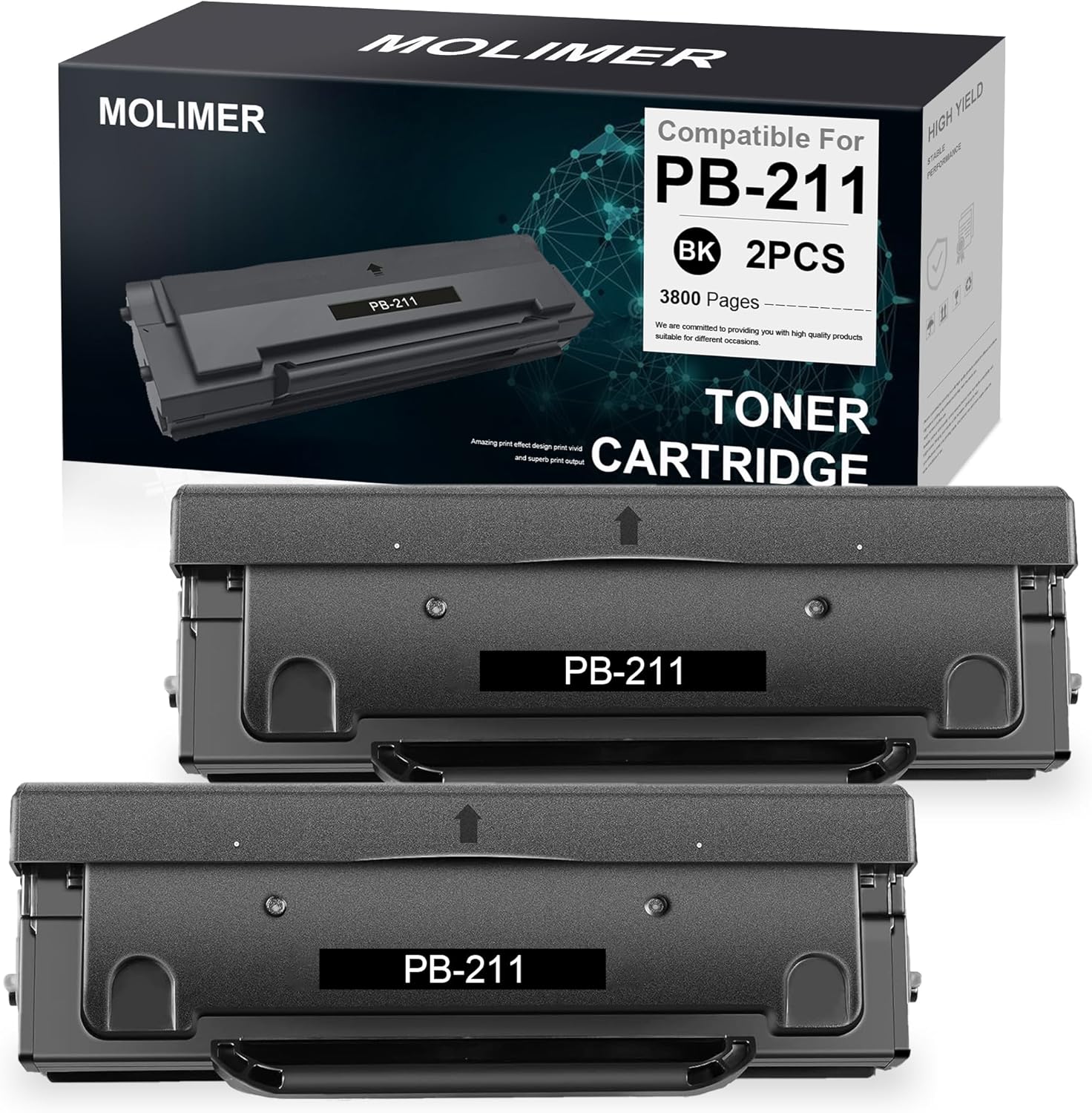 PB-211 PB211 Toner Cartridge Replacement for Pantum PB-211 Toner P2500W P2502W M6550NW M6600NW ...