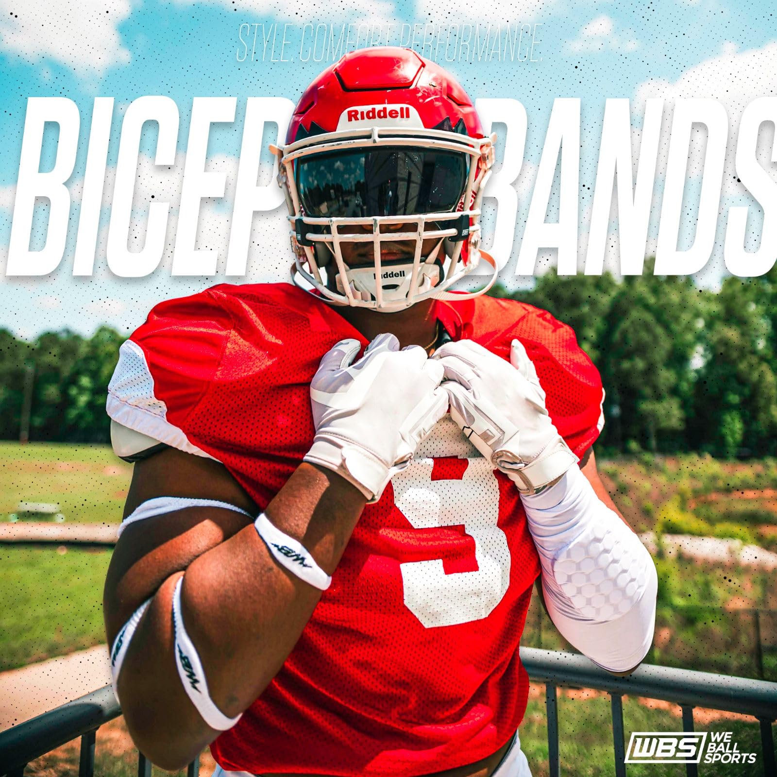 Snapklik.com : We Ball Sports Football Skinny Bicep Bands, Arm Sweat ...