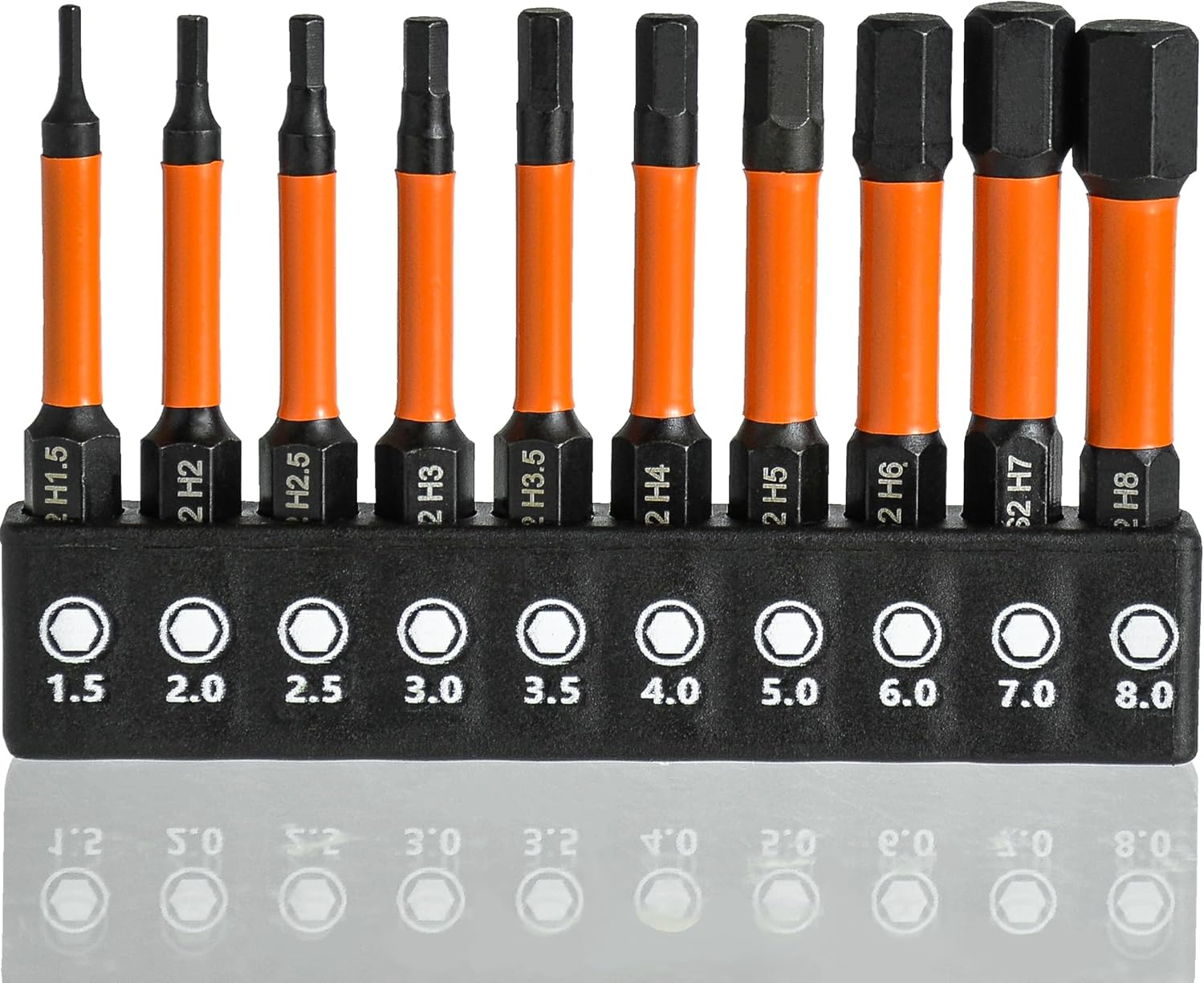 XIYING Allen Key Drill Bit Set, 10 Pcs (1.5mm-8mm) Hex Bits Allen Key ...