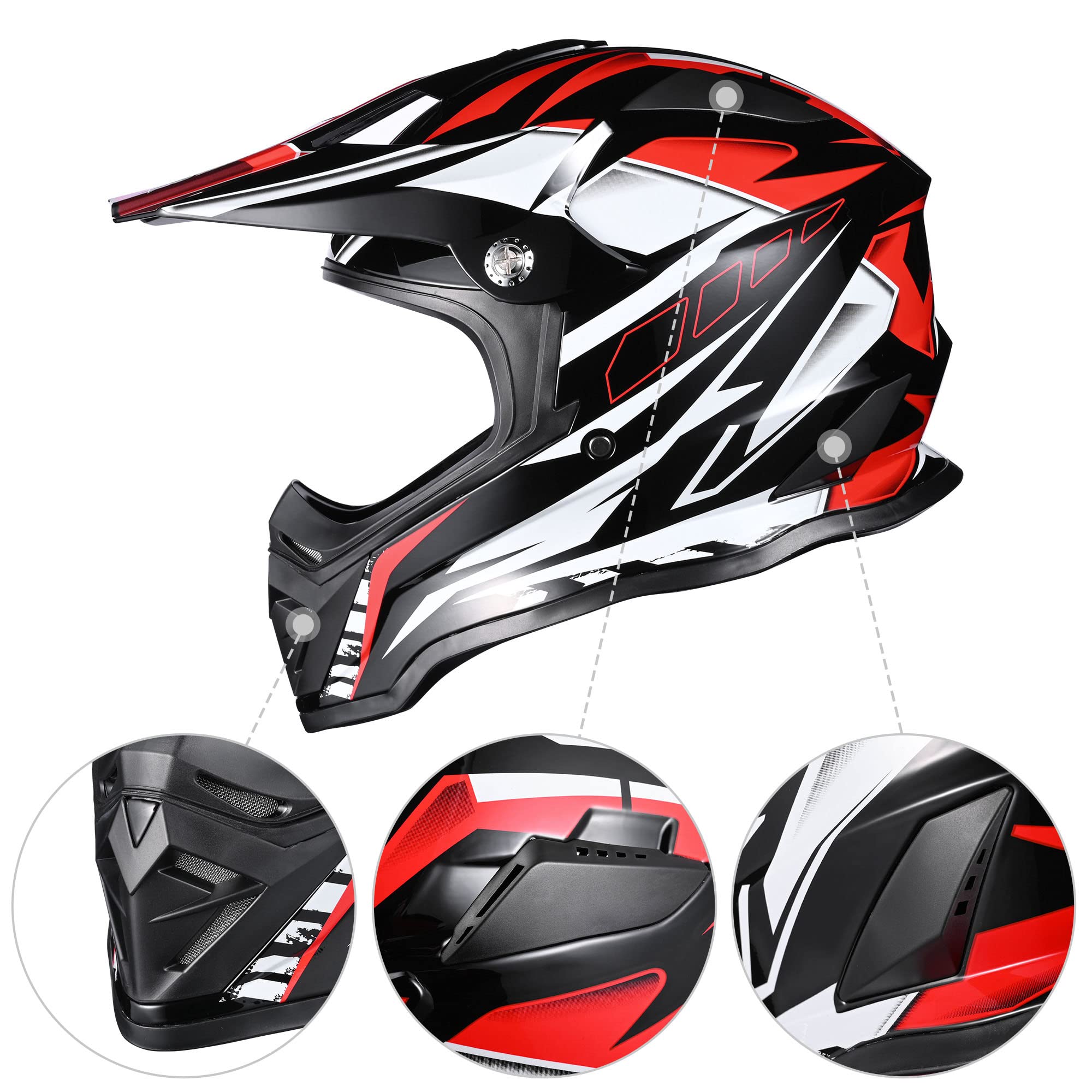 Snapklik.com : AHR Adult Offroad Dirt Bike Helmet Motocross ATV ...