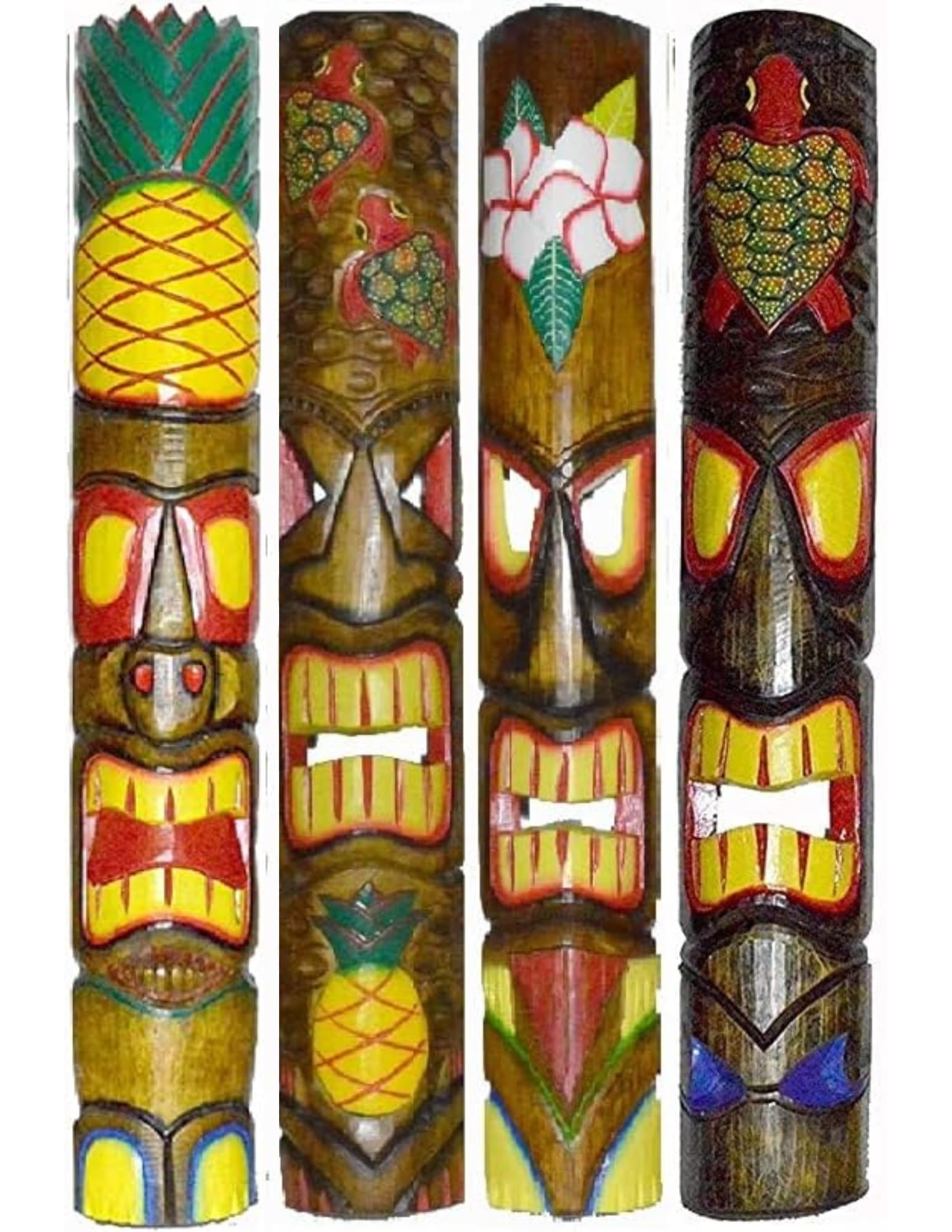 Amazon.com: WorldBazzar Set of 4 40 inch Polynesian Hawaiian Tiki Bar ...