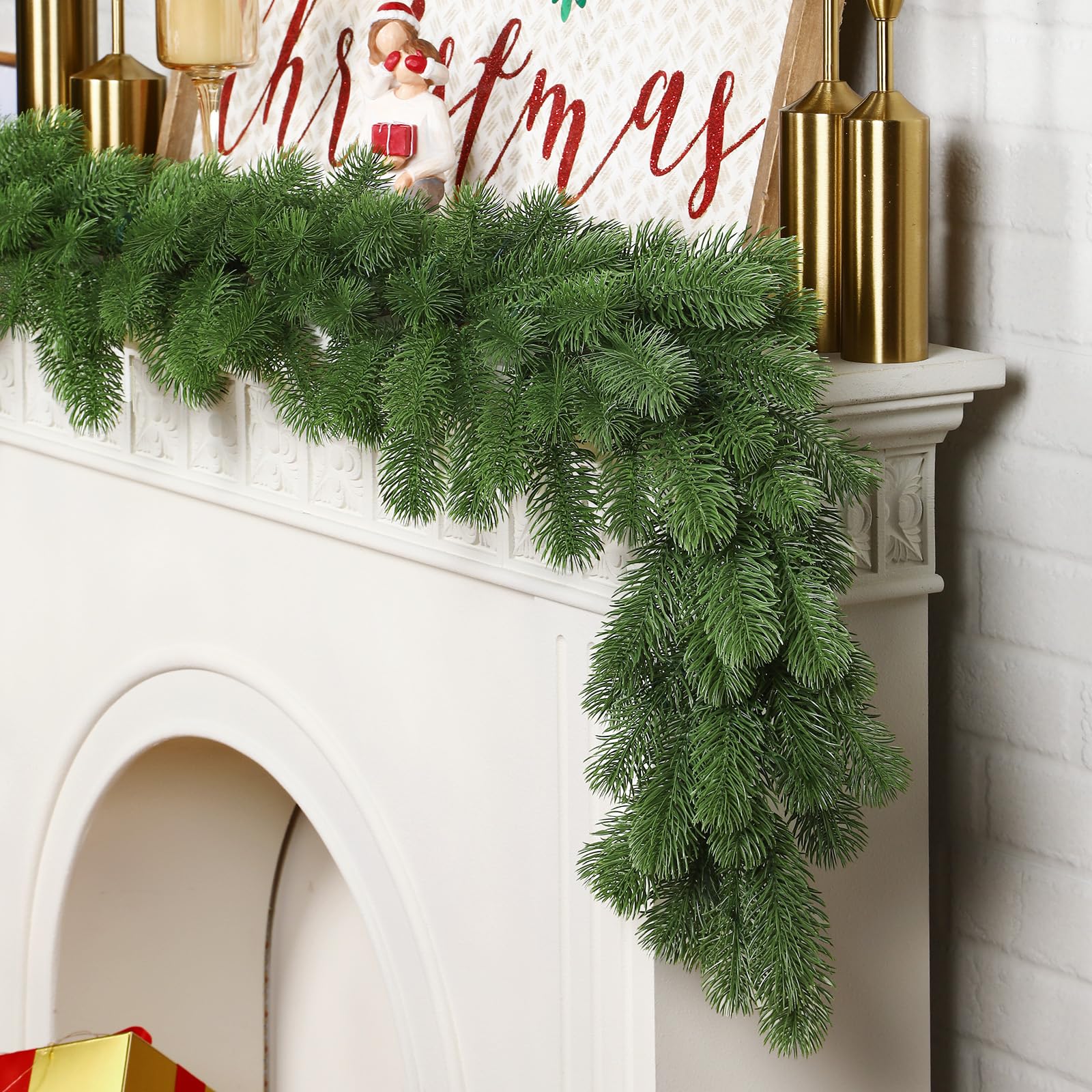 Amazon.com: SHareconn 6Ft Artificial Christmas PE Garland, Realistic ...
