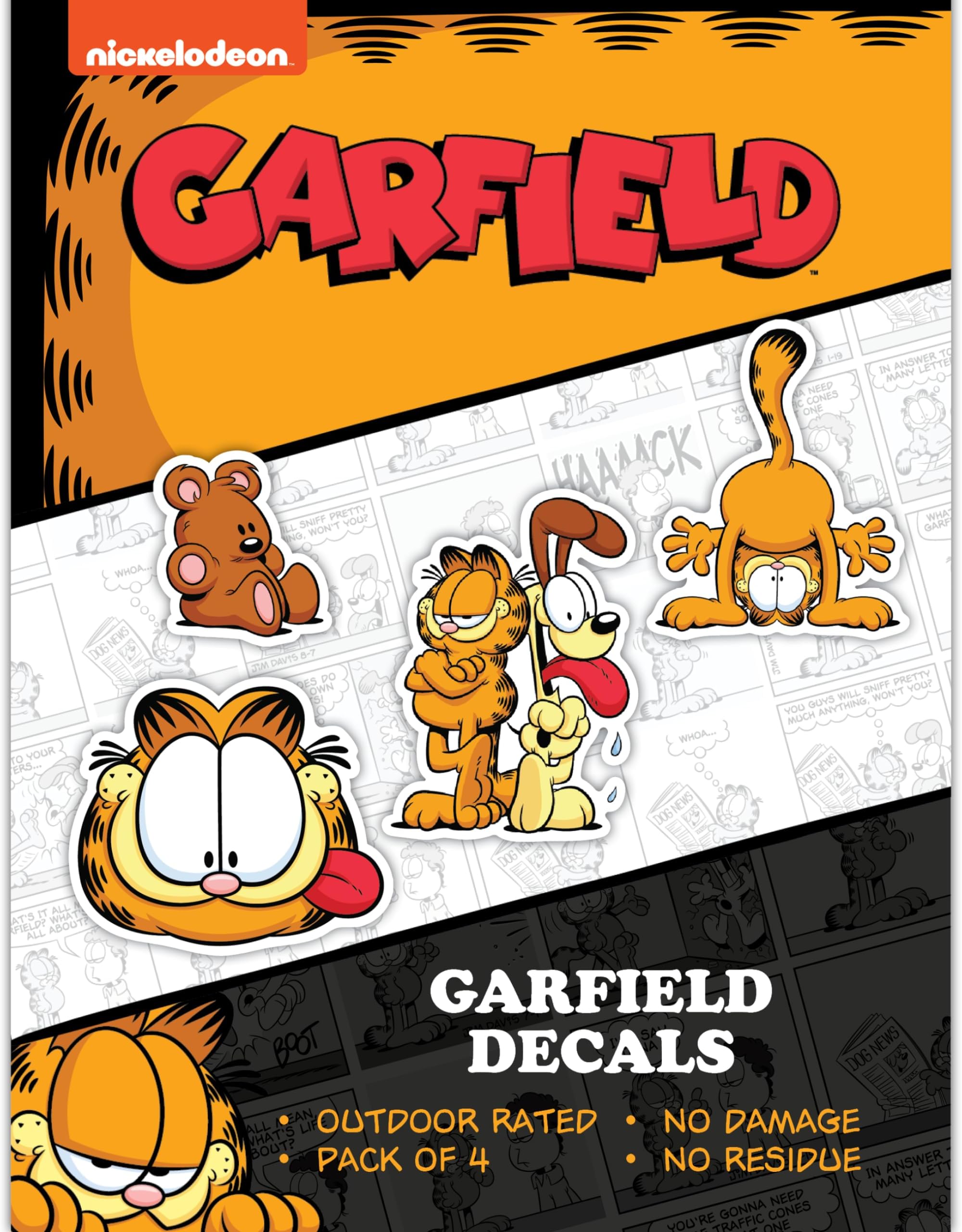Amazon.com - Garfield Odie & Pooky Decals - Set of 4 Garfield Vinyl ...