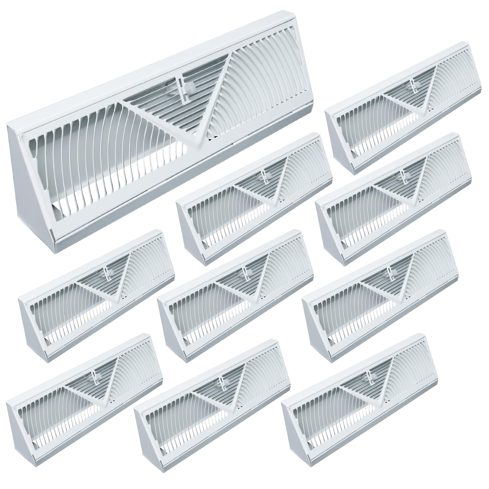 Snapklik.com : 10 Pack Of 15" Corner Baseboard Register Round Type Air ...