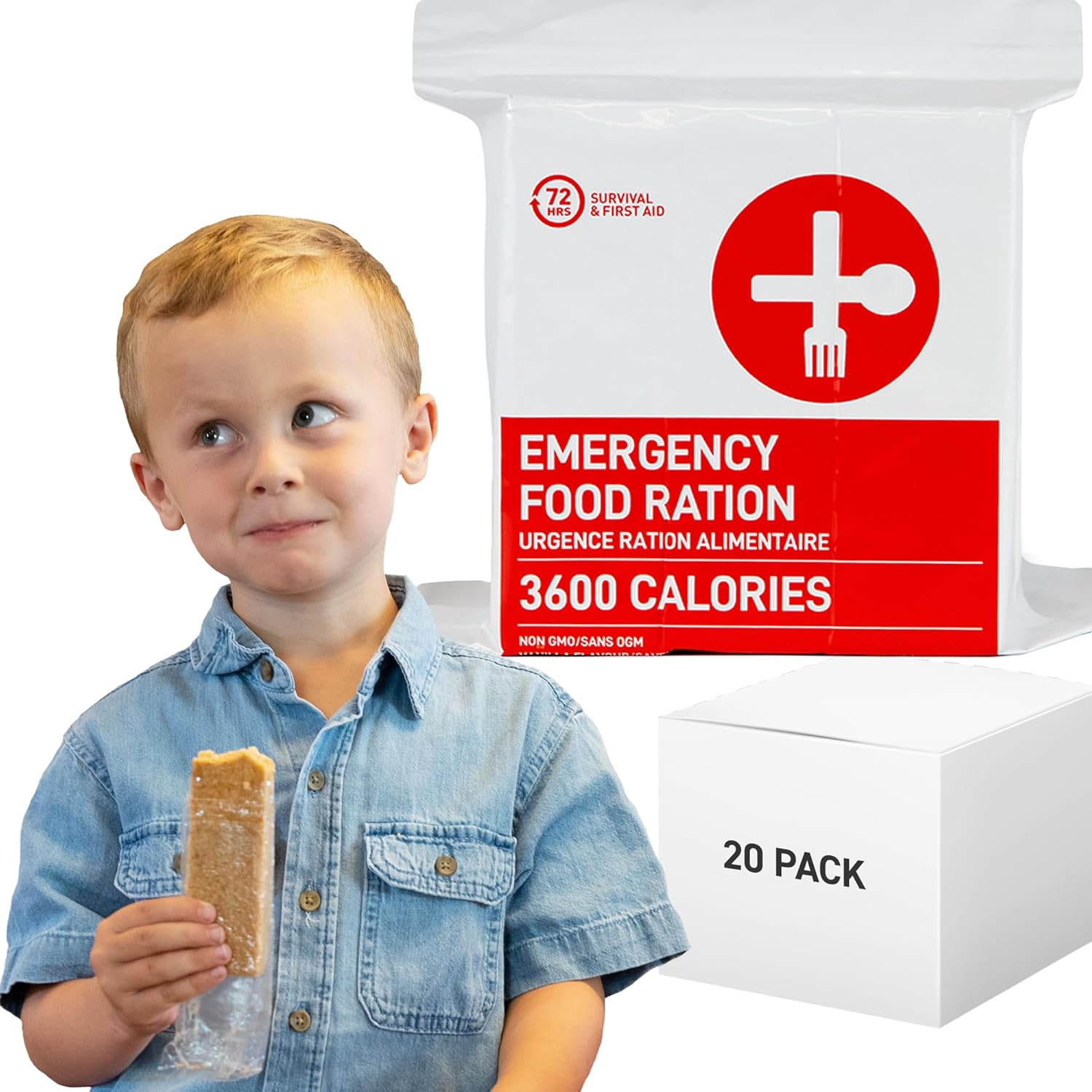 Amazon.com: 72HRS Food Ration Bar Emergency Rations (20 PACK), 3600 ...