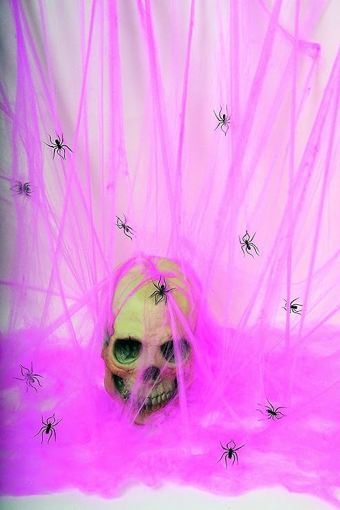 Amazon.com: Rubies Large Pink Spider Web with Spiders : Toys & Games