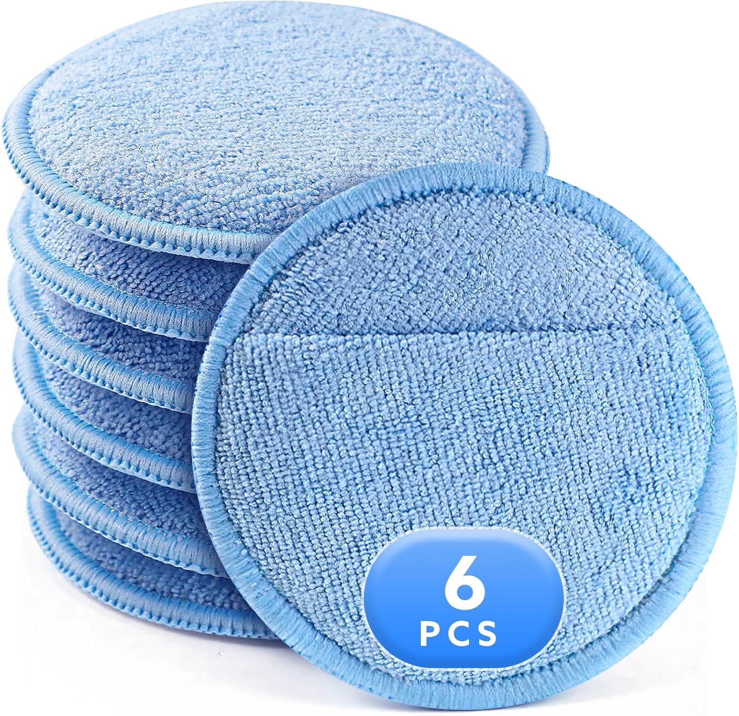 Amazon.com: wlich 6 PCS Wax Applicator Pads, 5-inch Diameter Polishing ...