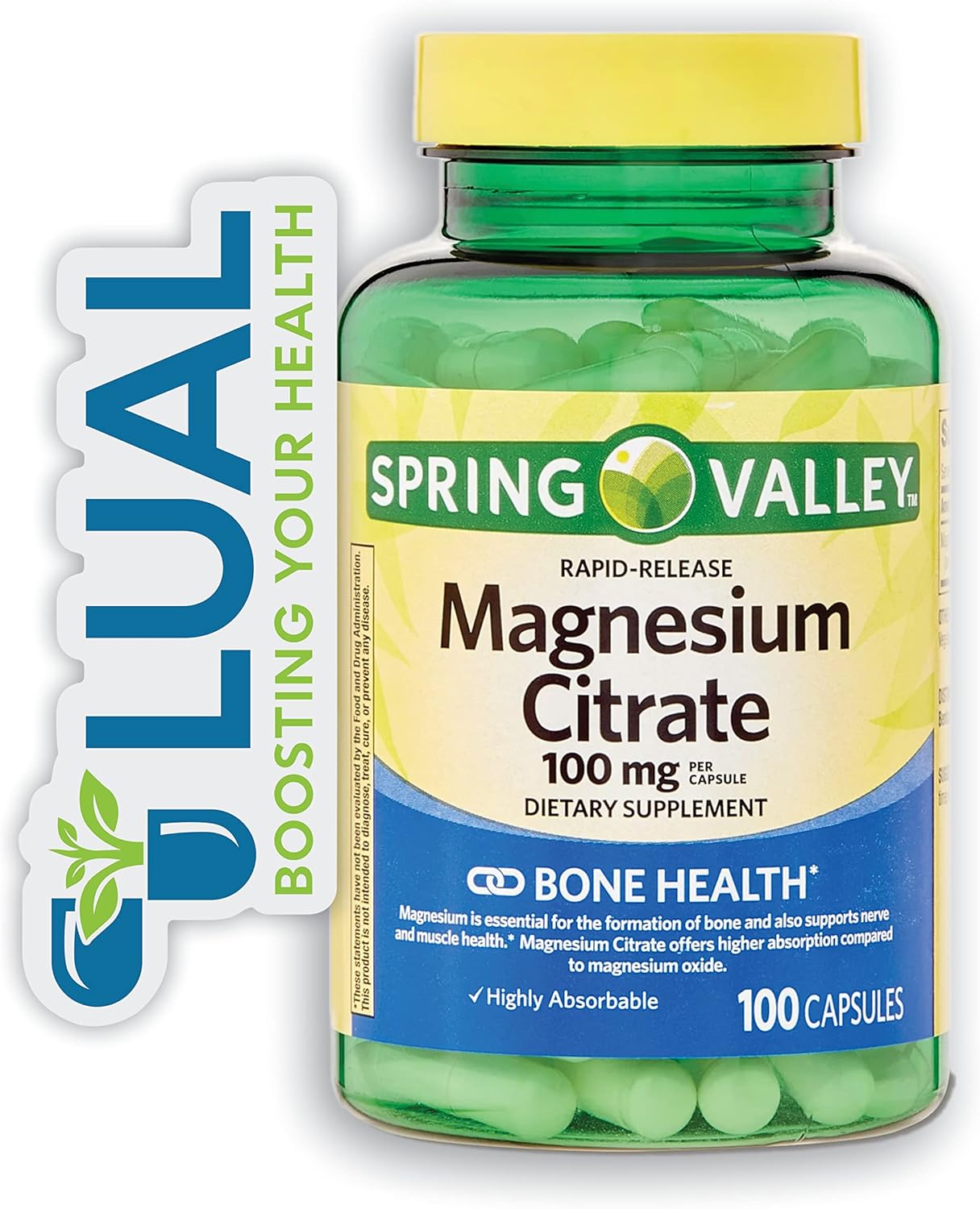 Magnesium Citrate for Bone Health. Includes Luall Sticker + Spring ...