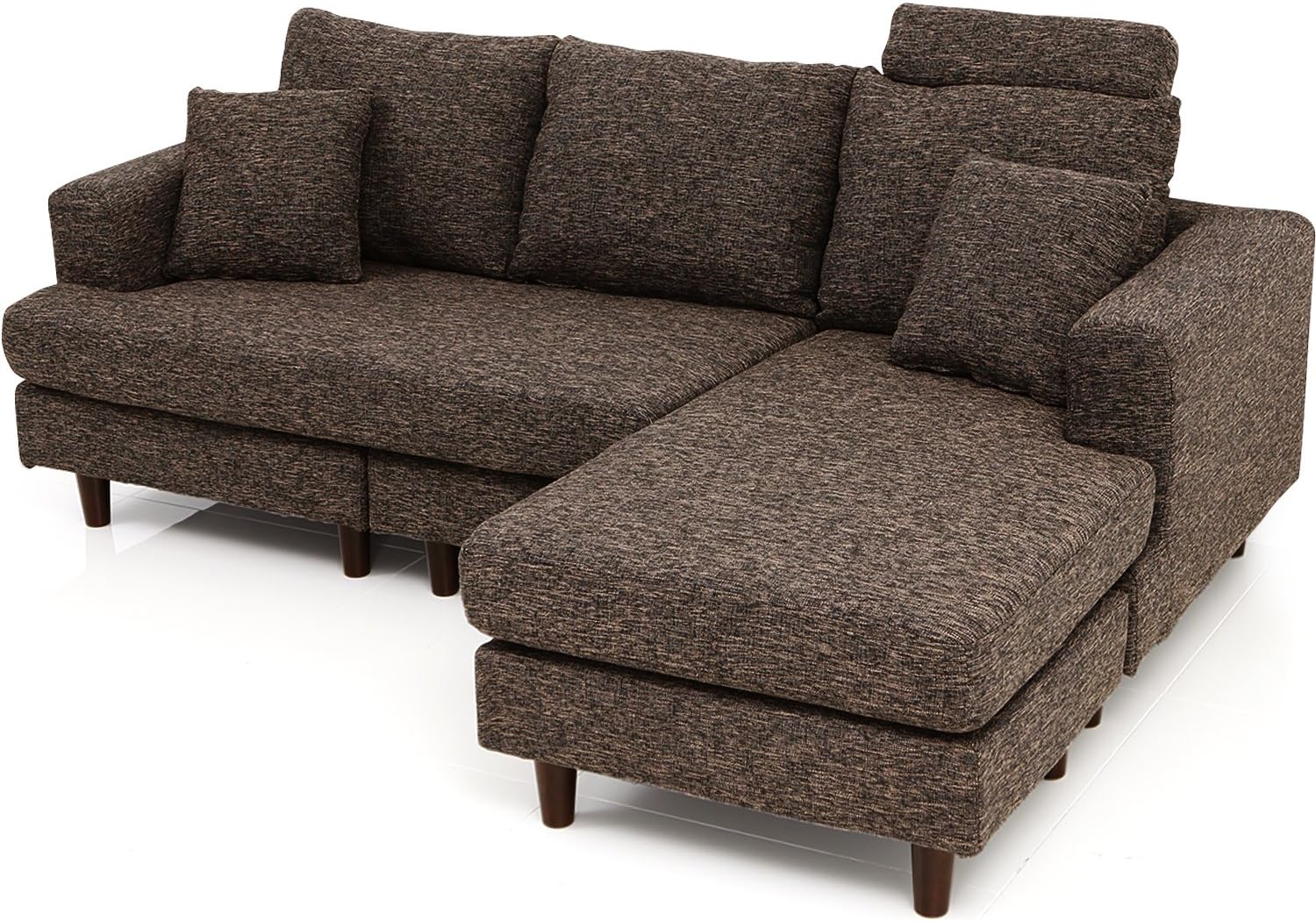 Amazon｜LOWYA ロウヤ ソファ リビングソファ ソファセット カウチソファ 三人掛け sofa ブラウン｜ソファ・カウチ オンライン通販