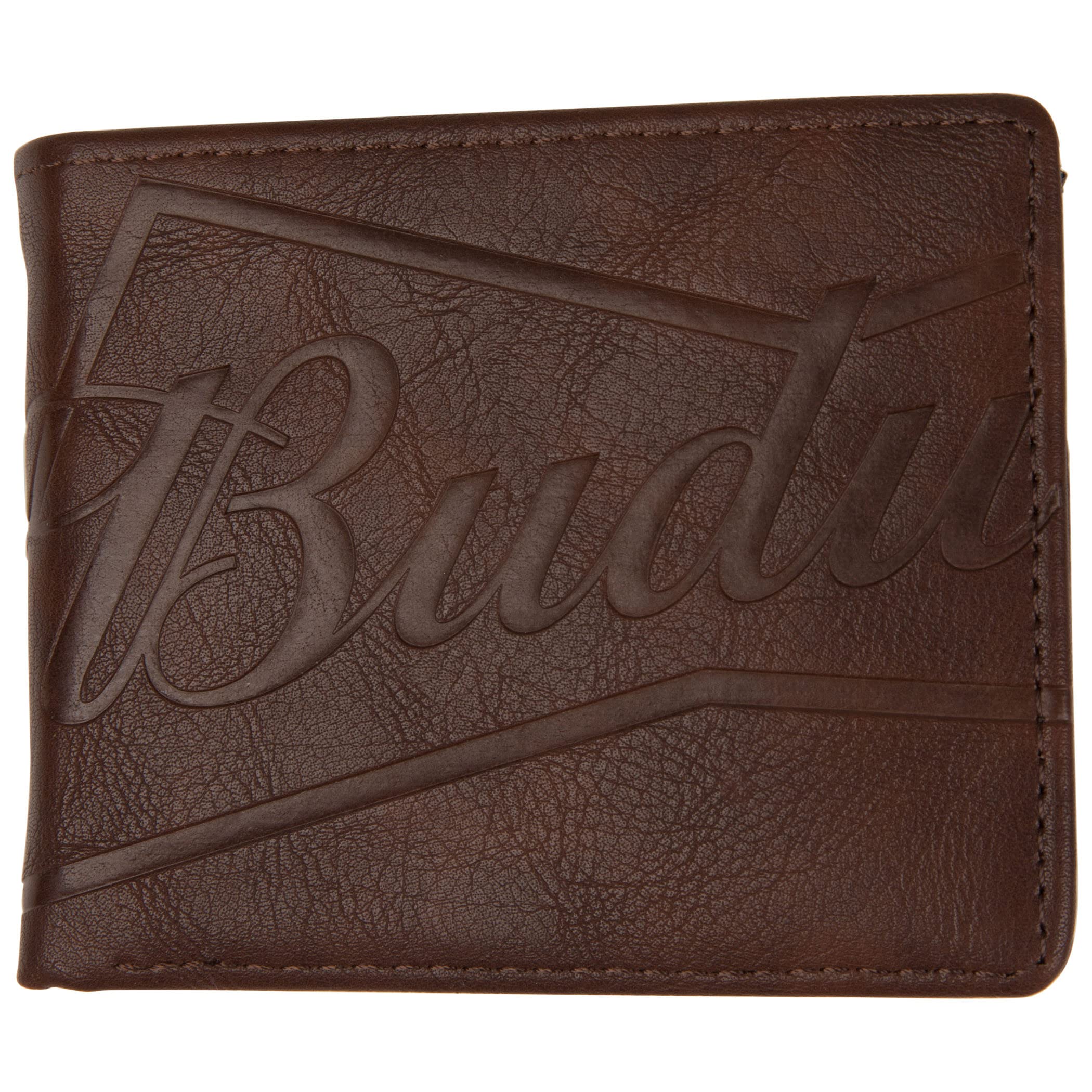 Amazon.com: AQUARIUS Budweiser Brown Bifold Wallet Large Bowtie Logo ...