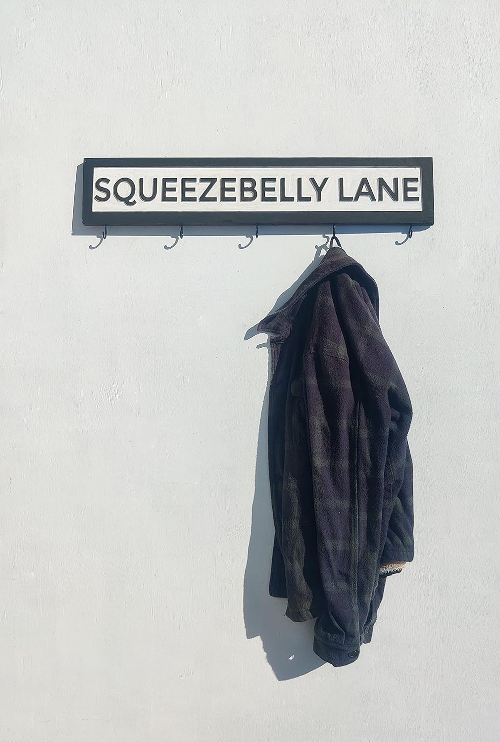 Personalised street sign coat rack, 3d engraved solid oak sign post ...