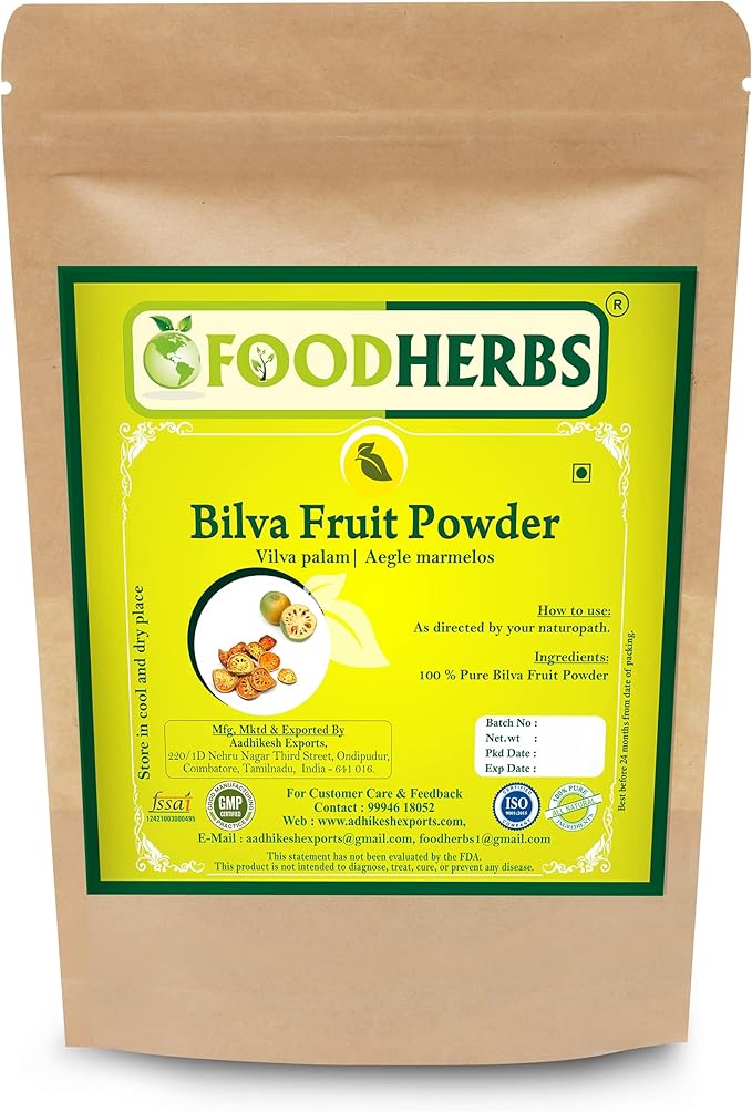 Amazon.com: Foodherbs Bilva Fruit/Bael/Vilva Pazham/Aegle Marmelos Powder (200 Gm/0.44 Lbs ...