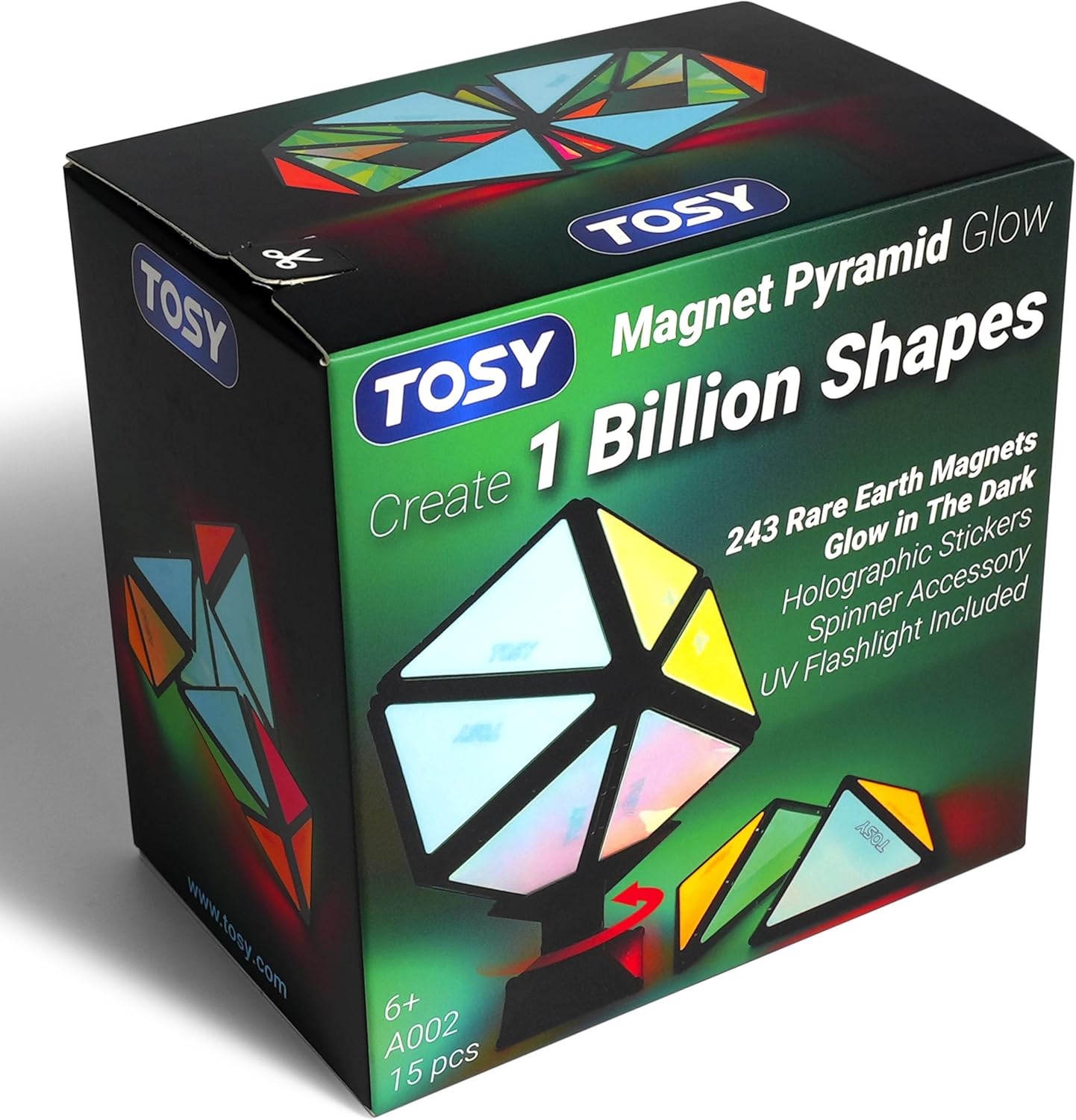 Amazon.com: TOSY Magnet Pyramid Glow - 1 Cube Transforms into 1 Billion ...
