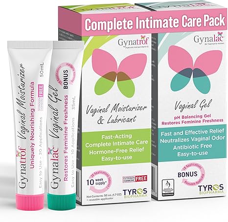 Amazon.com: Gynatrof Hormone-Free Vaginal Moisturizer & Gynalac Dual ...