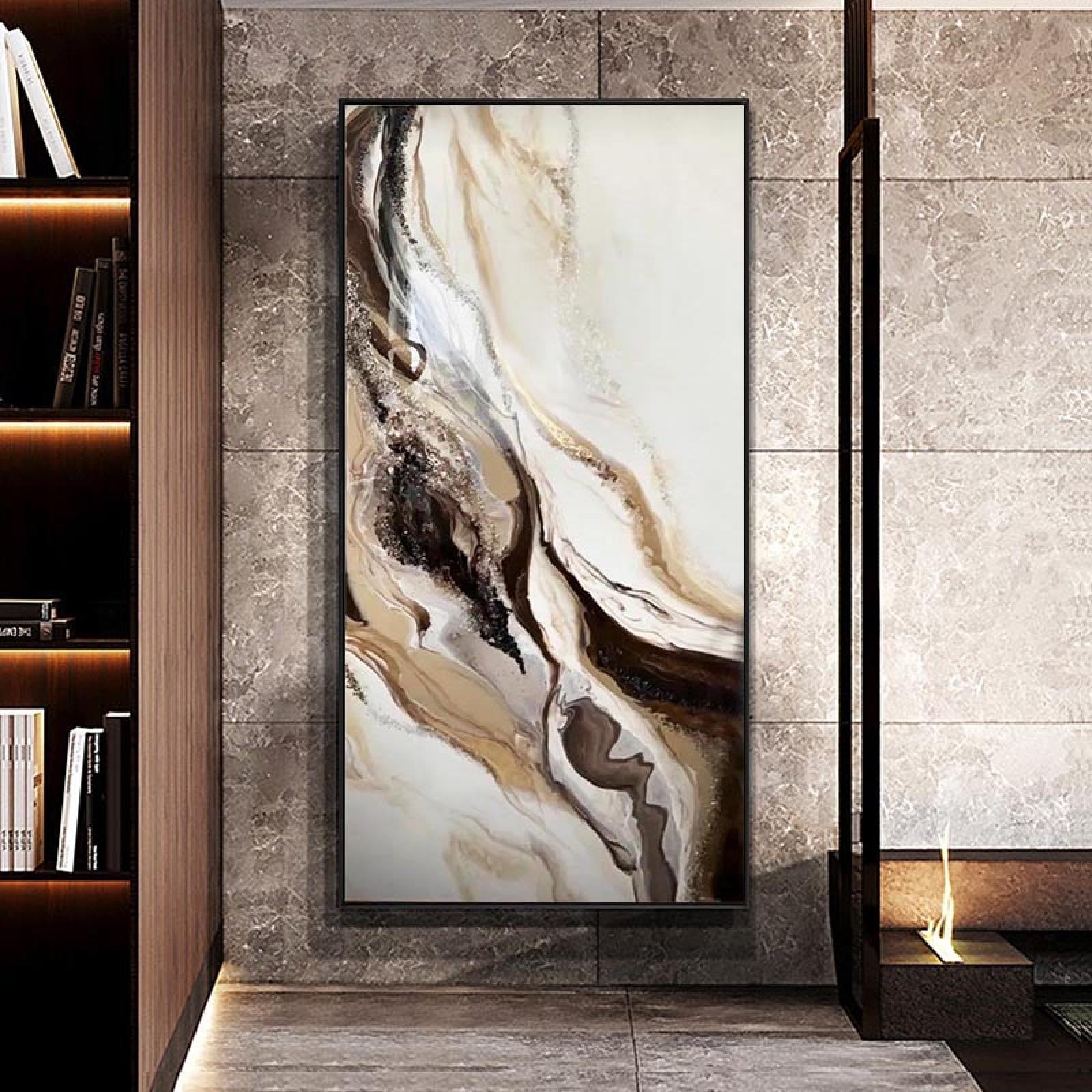 Frame Art Wall In Stone Countryside Rural Landscape Wall Stone Farm