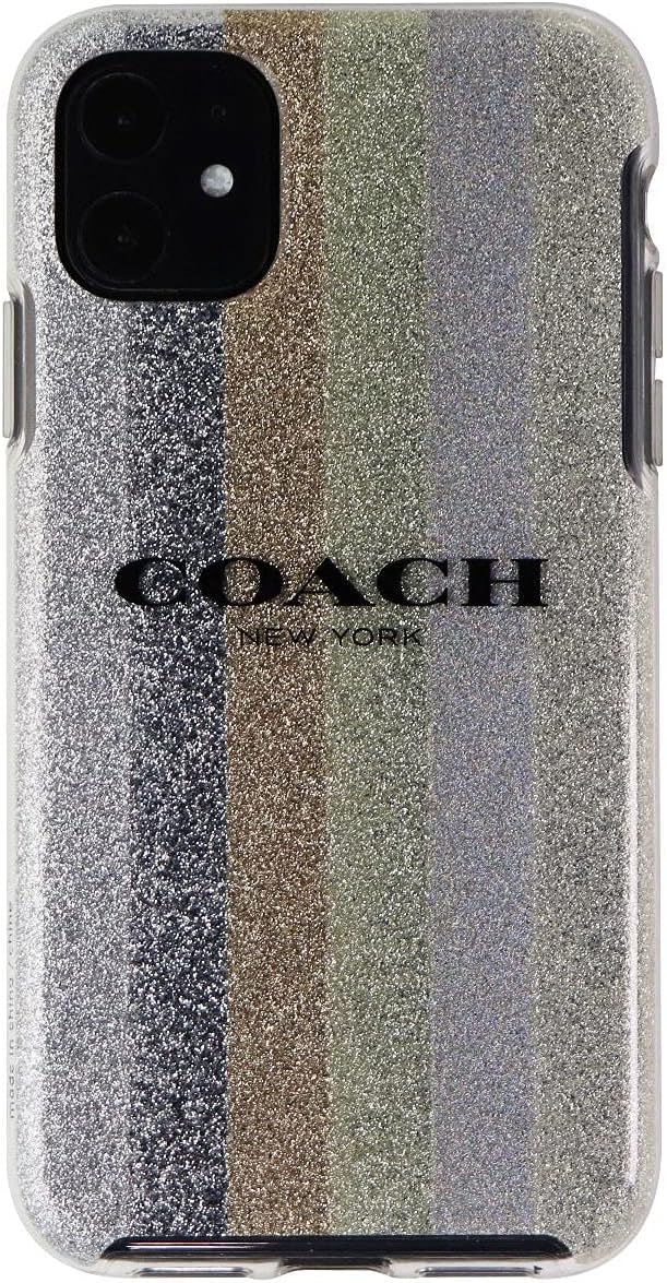 Coach Protective Case for iPhone 11- Glitter Americana Neutral Silver ...