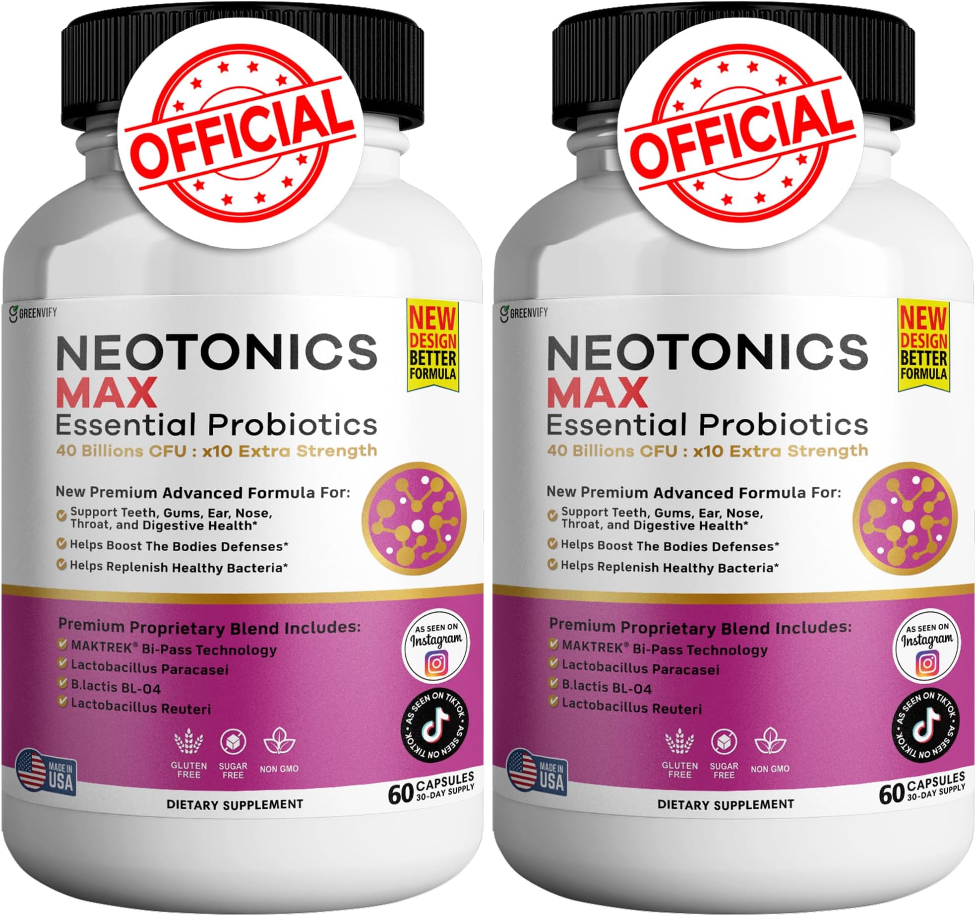 Amazon.com: GREENVIFY NeoTonics Max Essential Probiotics for Gums and ...