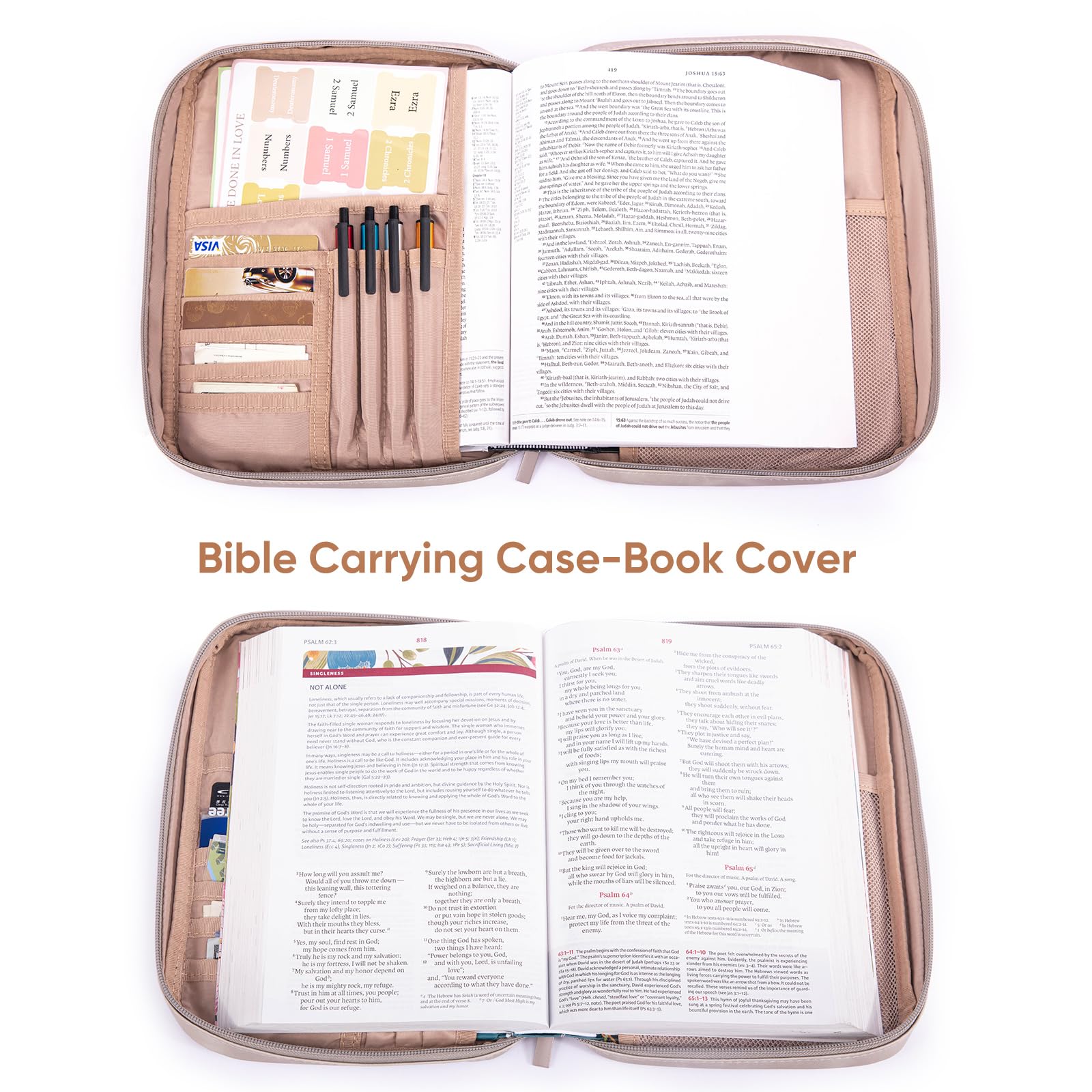 Snapklik.com : Large PU Leather Bible Cover For Men, Women Packed In ...