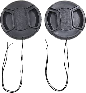 Amazon | 【MBK】 レンズキャップ 2パック カメラ レンズ キャップ 2個 互換性 37/40.5/43/46/49/52/55/58/62/67/72/77/82 mm ...