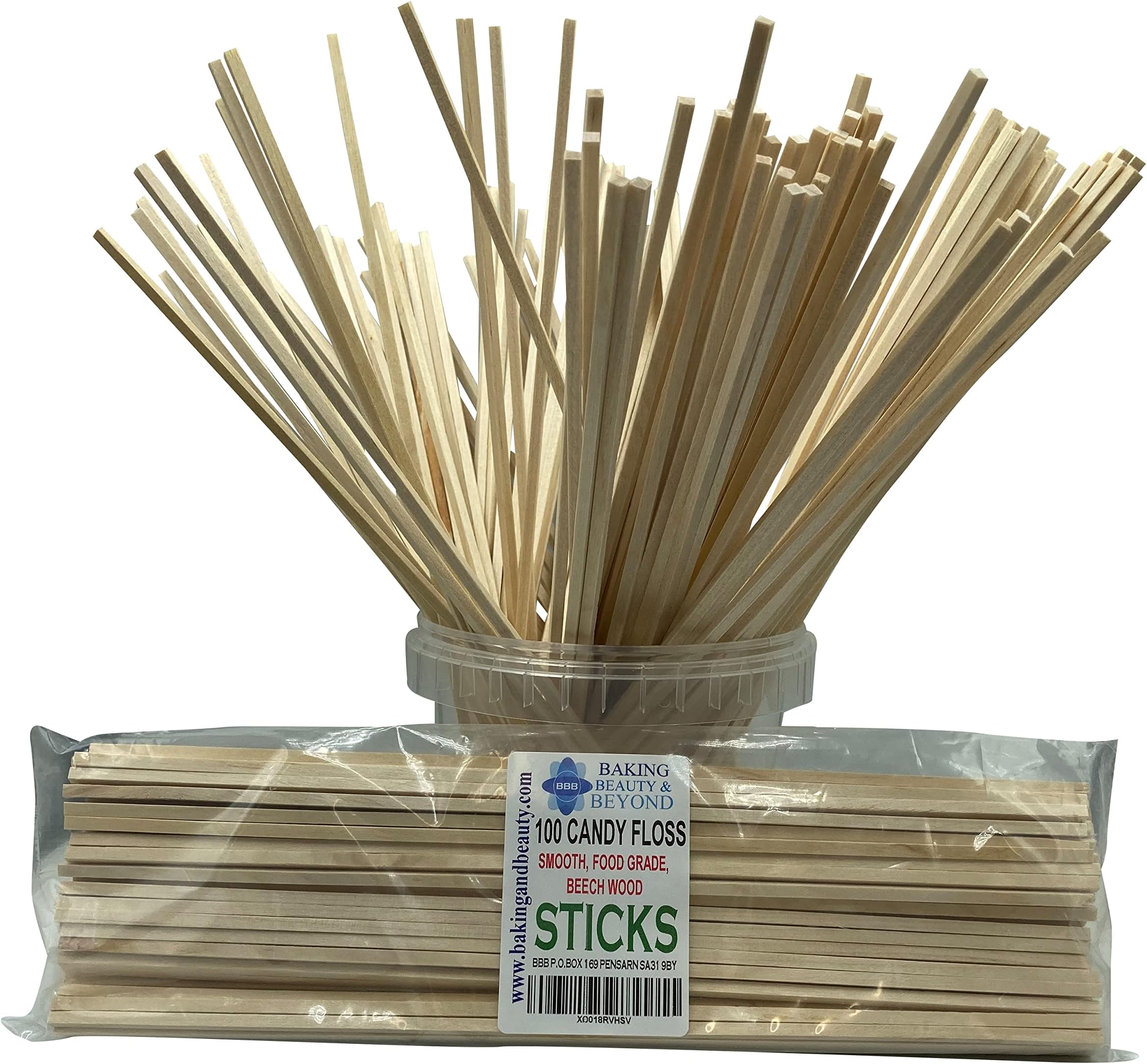 11" Traditional Wooden Candy Floss Sticks : Amazon.co.uk: Home & Kitchen