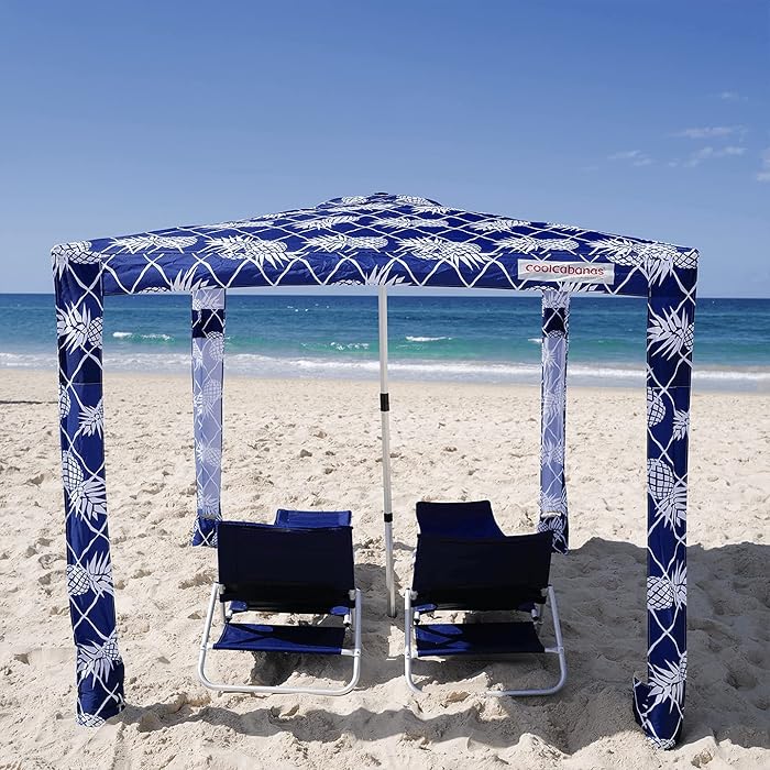 Buy CoolCabanas Beach Cabana - 8' x 8' - Beach Canopy Tent, Easy to ...