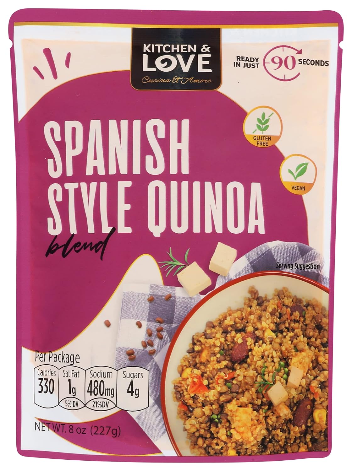 Amazon.com : Kitchen & Love Quinoa RTH Spanish Style Medley, Vegan ...