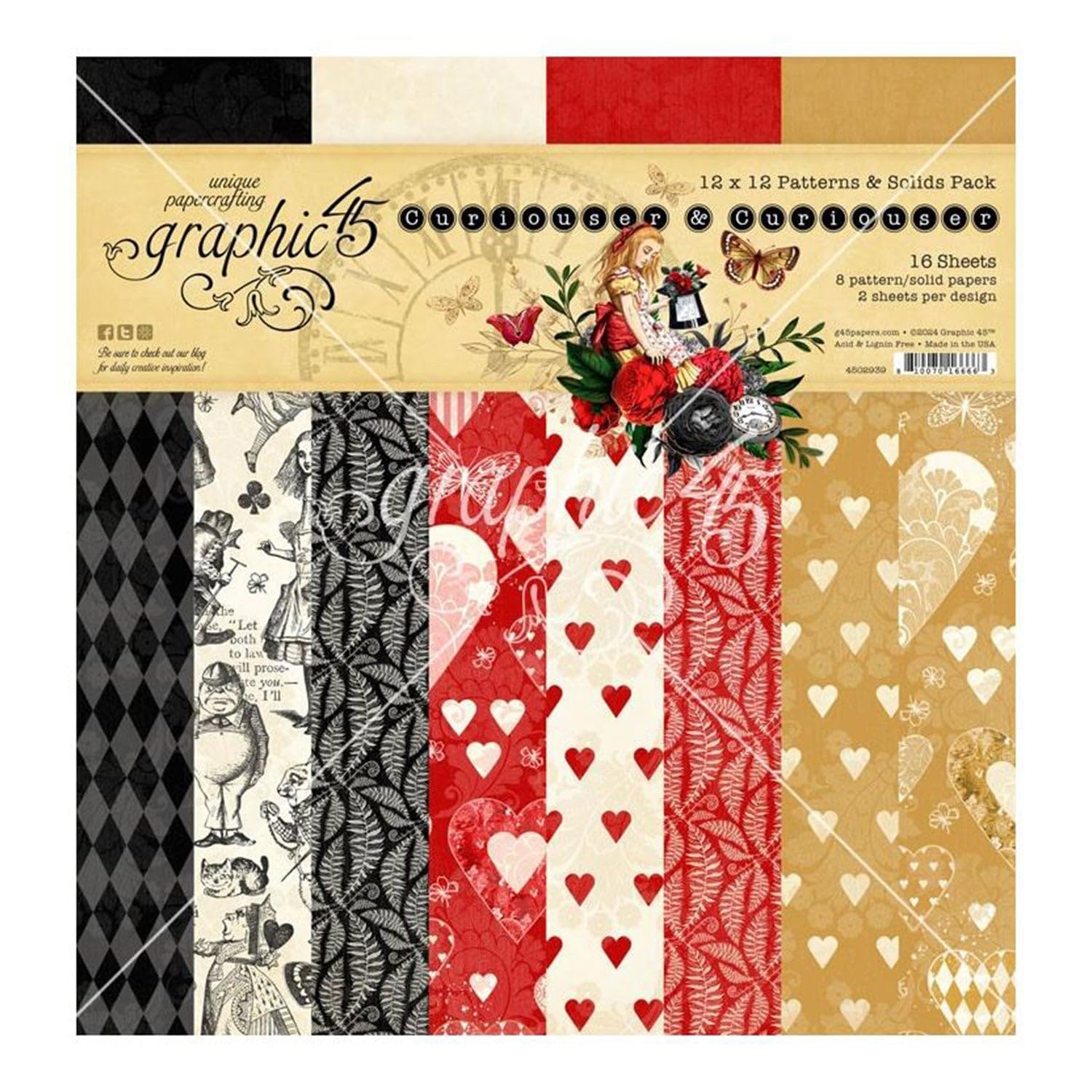 Amazon.com : Graphic 45 Collection Pack 12"X12"-Patterns & Solids ...