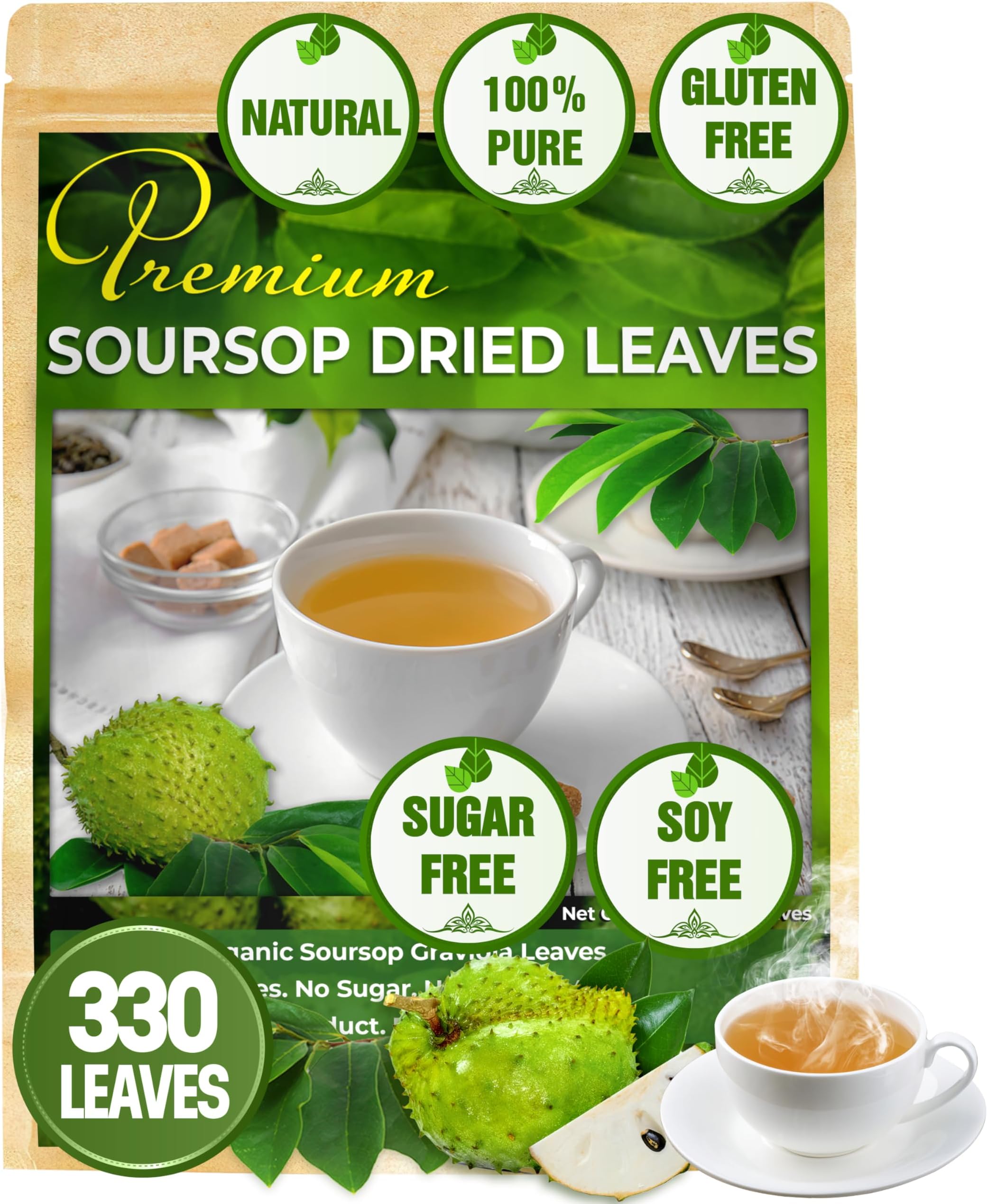 Amazon.com : Pure Graviola - Whole Soursop Leaves For Tea : Grocery ...