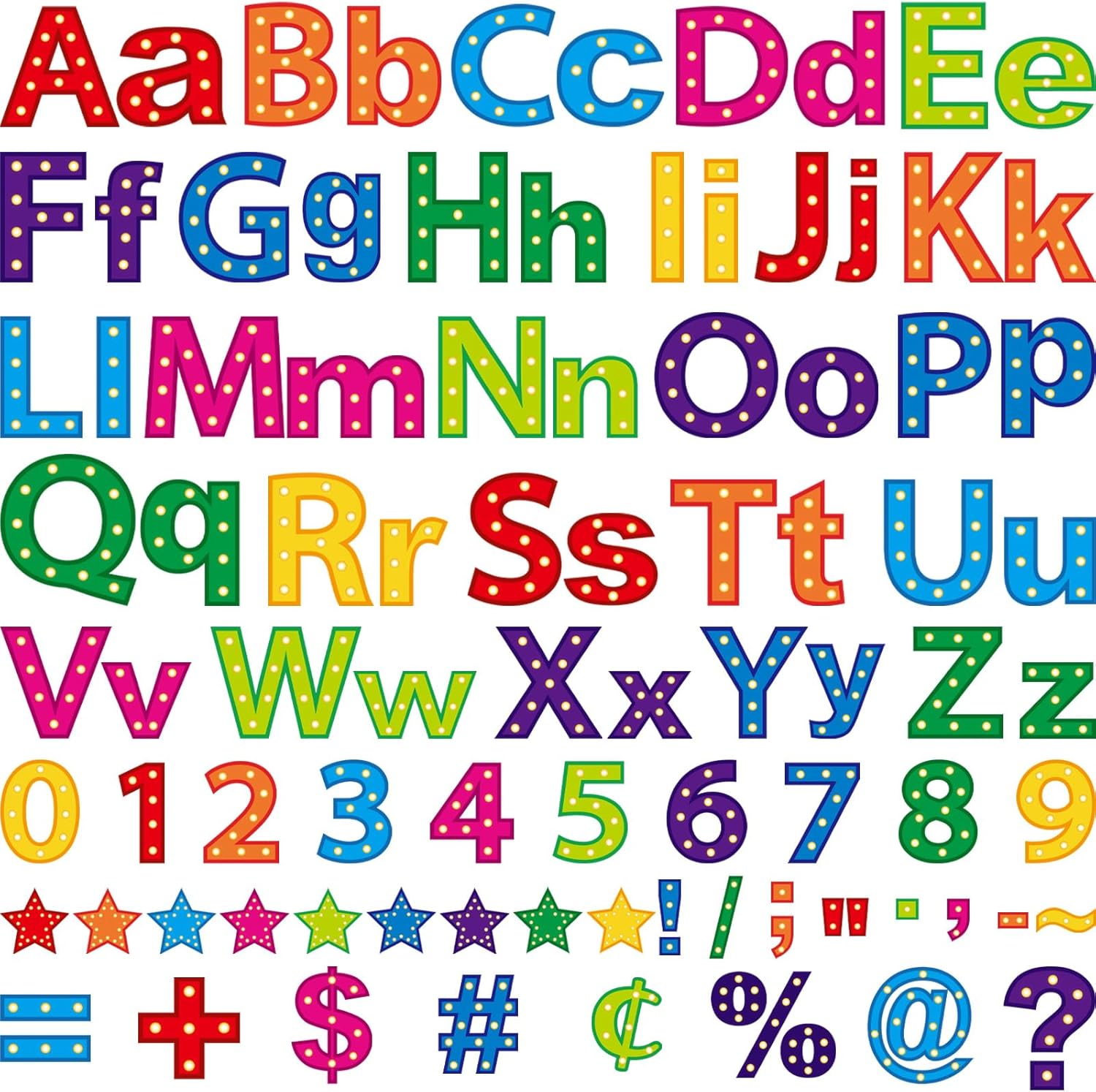 Amazon.com : 284 Pcs Letters Combo Pack Set Bulletin Board Letters ...