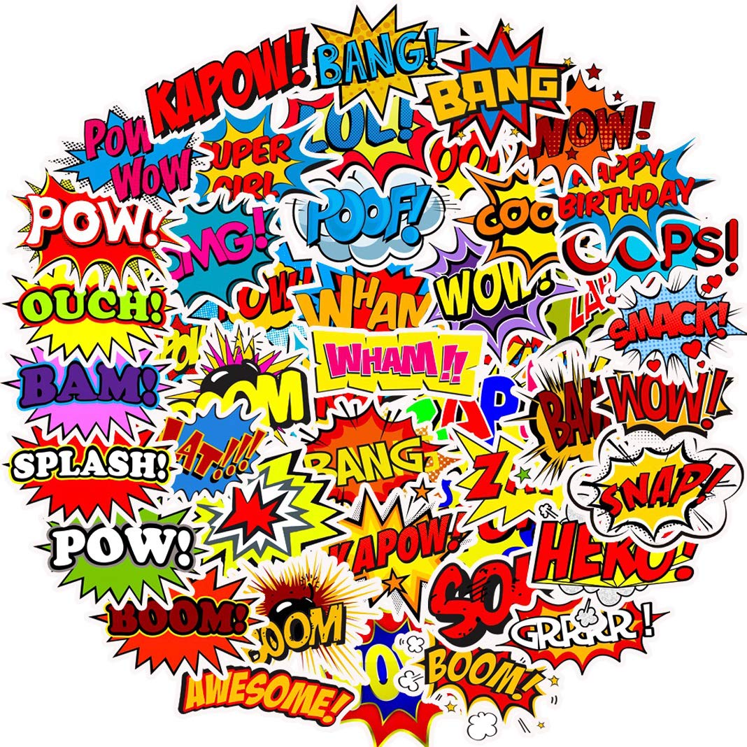 Buy 50 Pieces Hero Themed Party Decorations Stickers,Birthday Party ...
