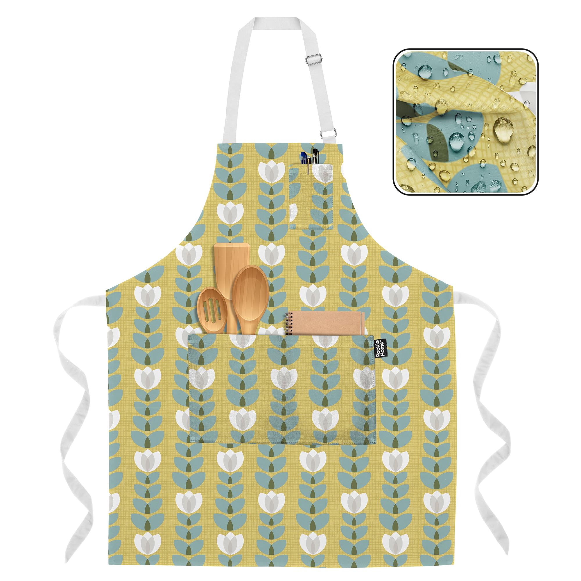 Amazon.com: Professional Grade Premium Chef Kitchen Aprons for Cooking ...