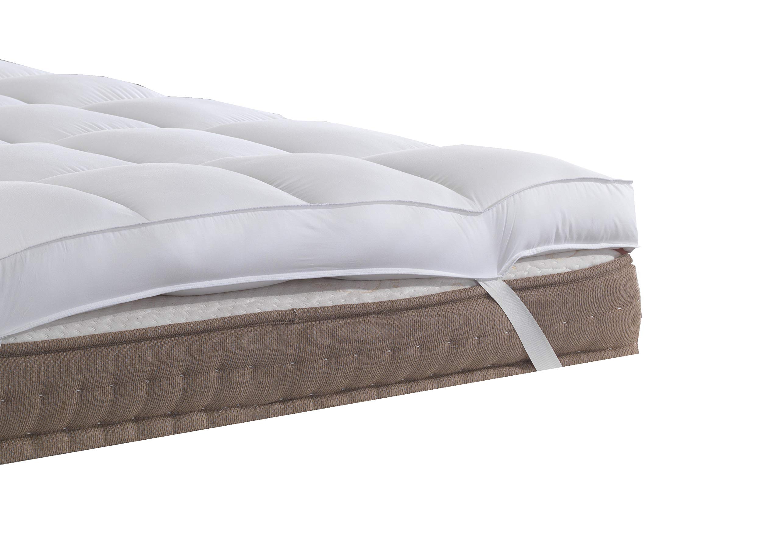 Lancashire Textiles Mattress Topper Emperor 4 Inch Thick Hypoallergenic ...