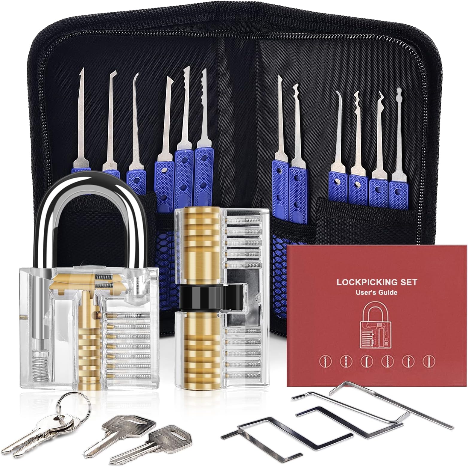 Lock Pick Set, [26 Pieces] Diyife Premium Practice Lock Picking Tools ...