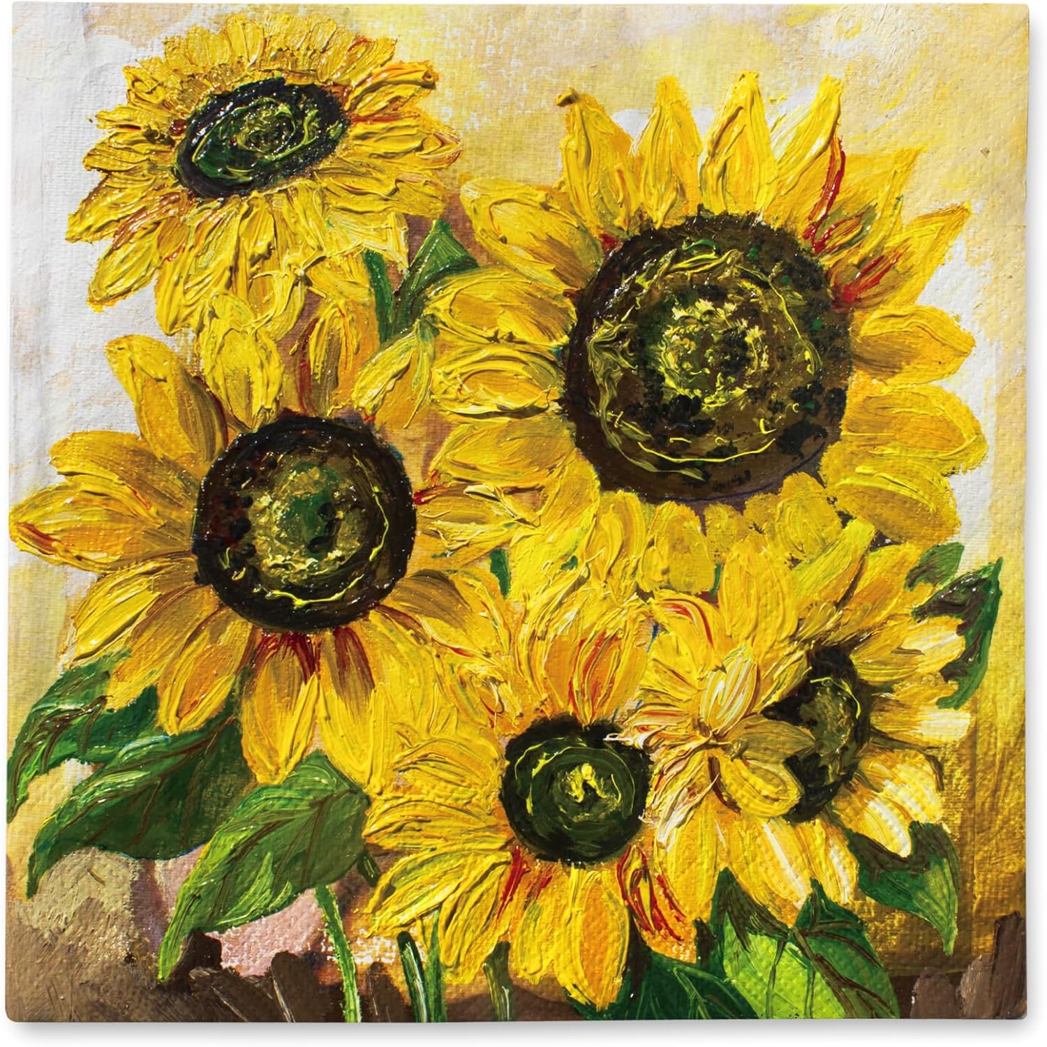 Amazon.com: 80Pcs Sunflower Paper Napkins Vintage Flower Luncheon ...