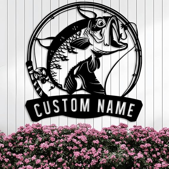 Amazon.com: Riaeelvs Personalized Largemouth Bass Wall Art,Custom Last ...