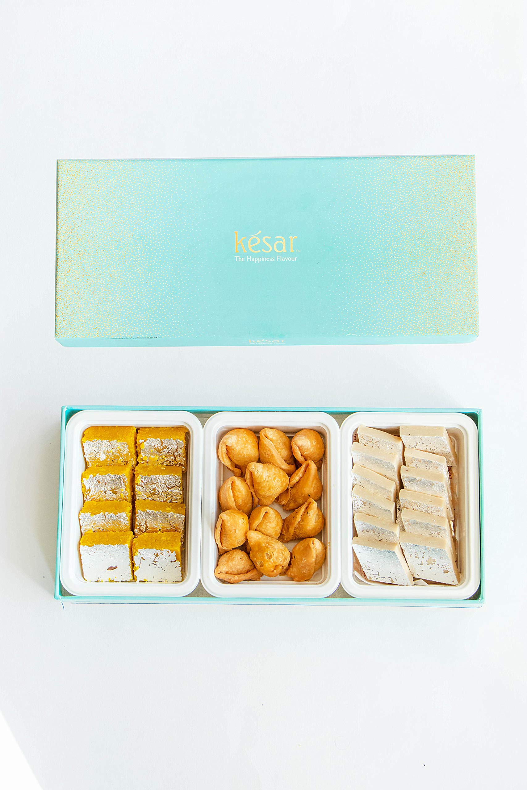 Buy Kesar The Happiness Flavour Unjunk by Kesar Sweets Diwali Hamper ...