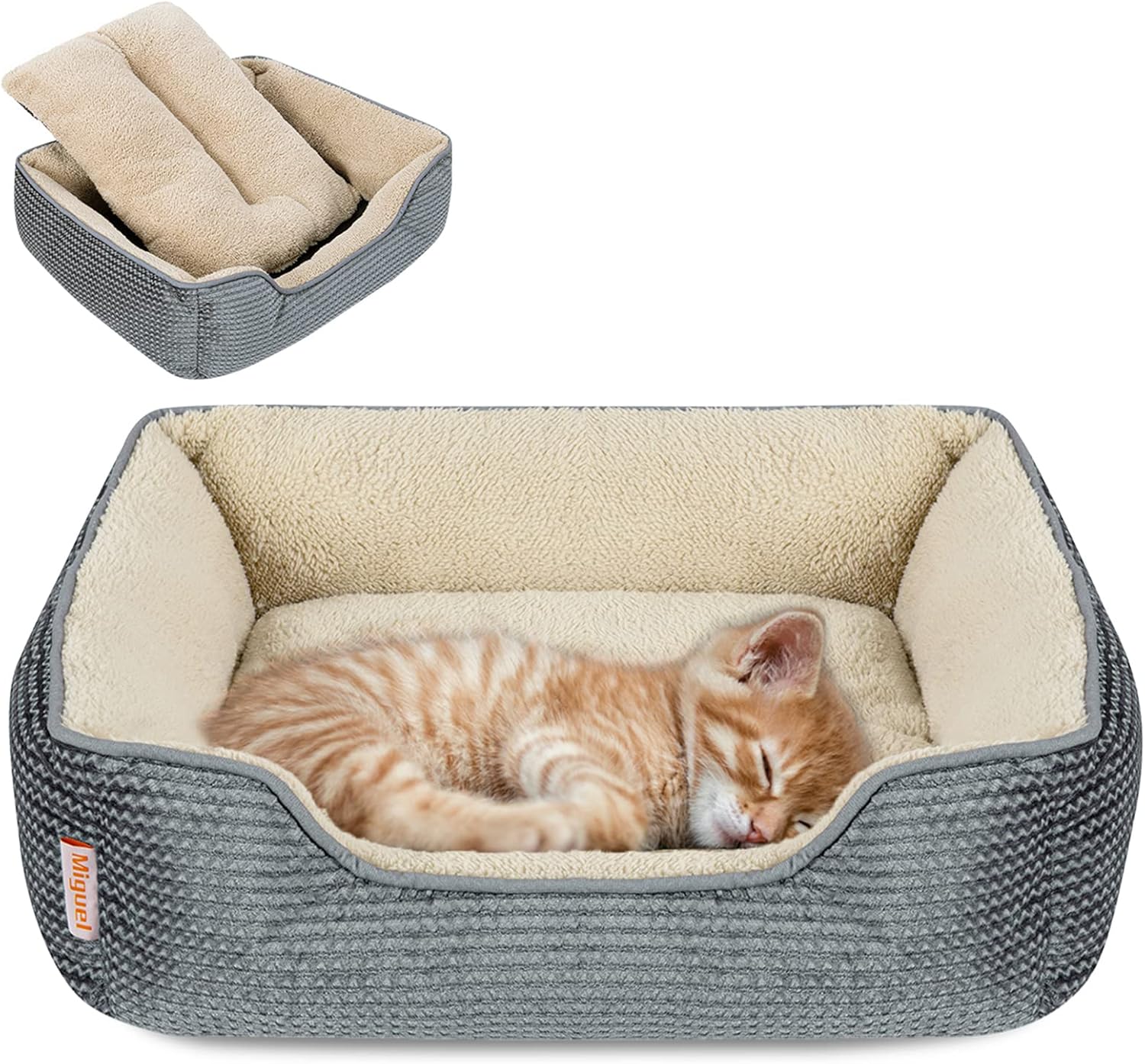 Amazon.com : Miguel Cat Beds for Indoor Cats Washable, Rectangle Cat ...