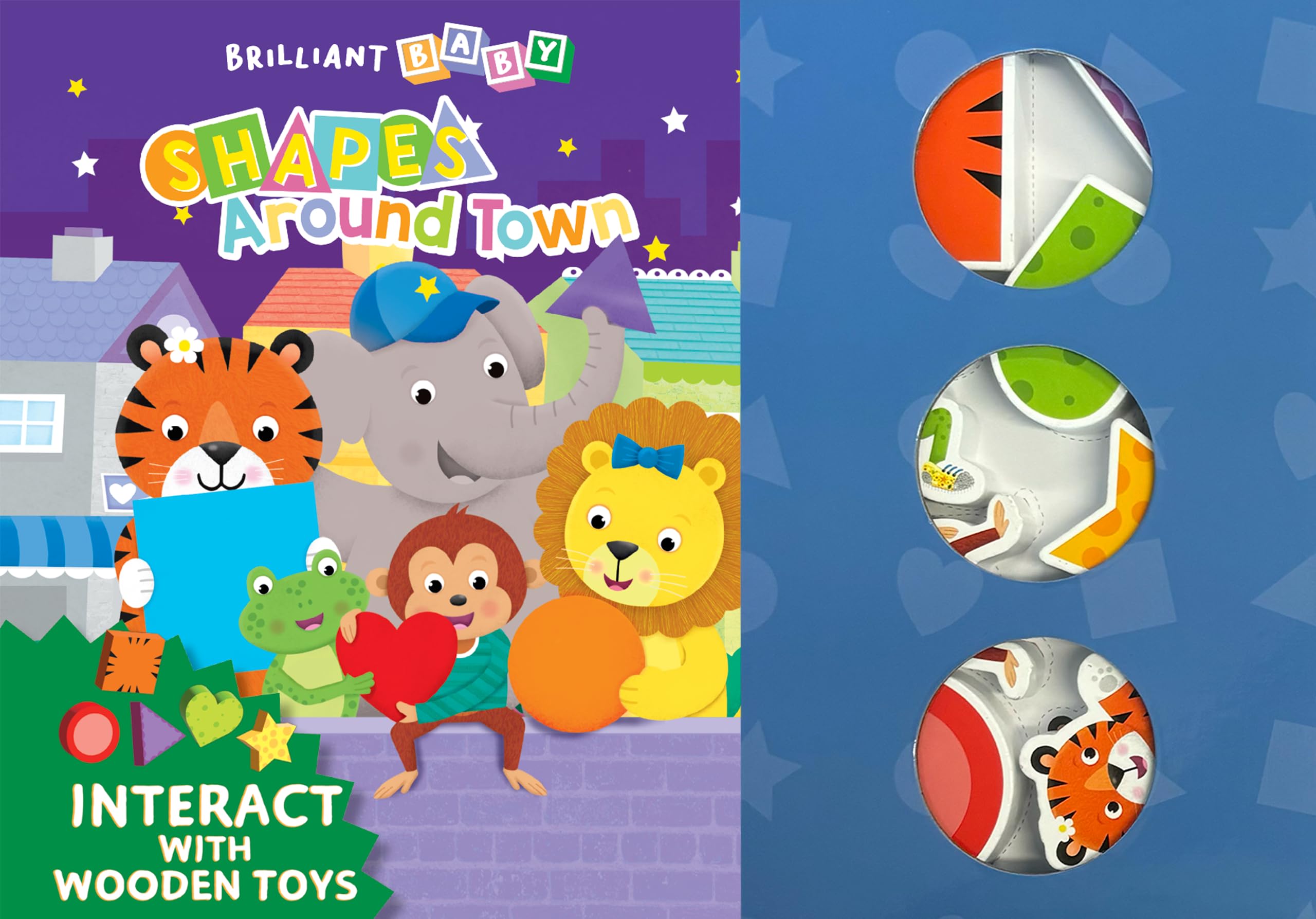 Little Hippo Books Shapes Around Town | Interactive Toddler Books with ...