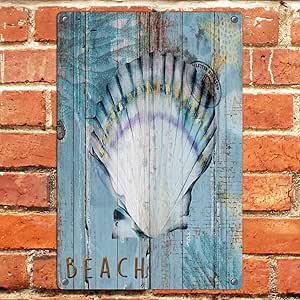 Amazon.com: Nautical Beach Ocean Theme Underwater Shells Farmhouse ...