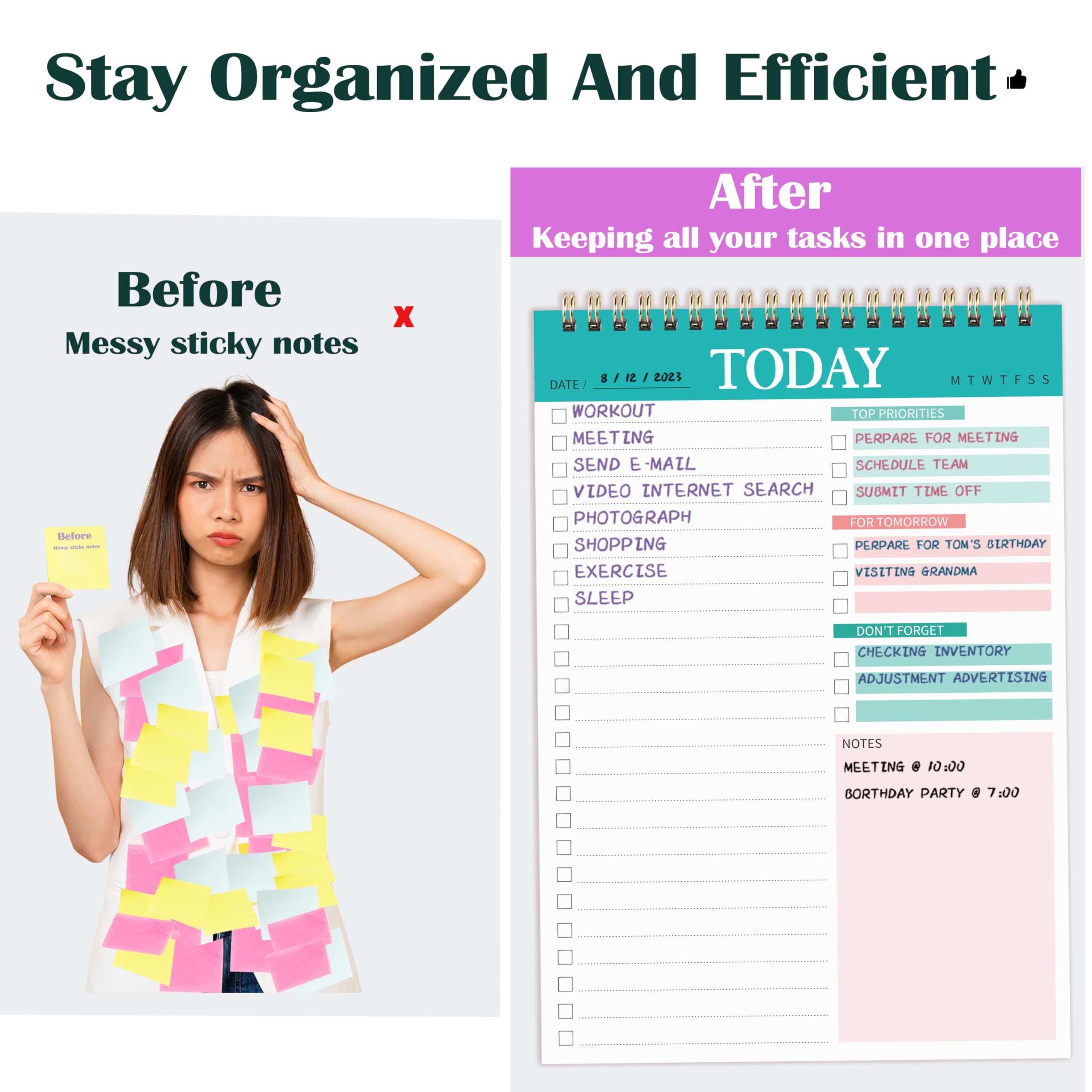 Snapklik.com : To Do List Notepad - To Do List For Work