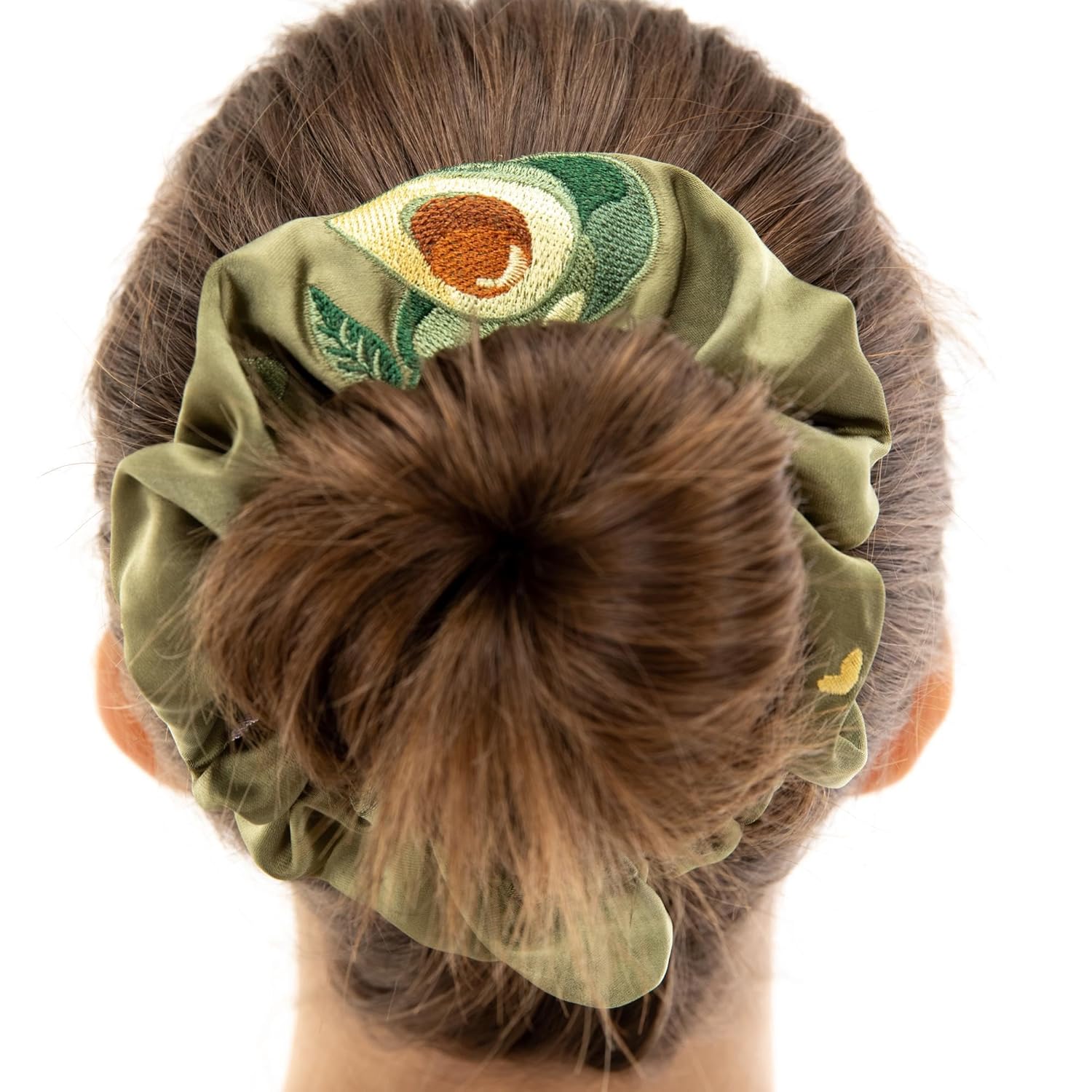 Amazon.com : INT&TDR FANTASY Burgundy Scrunched Fabric Decoration with Floral Pattern, Silk Hair ...