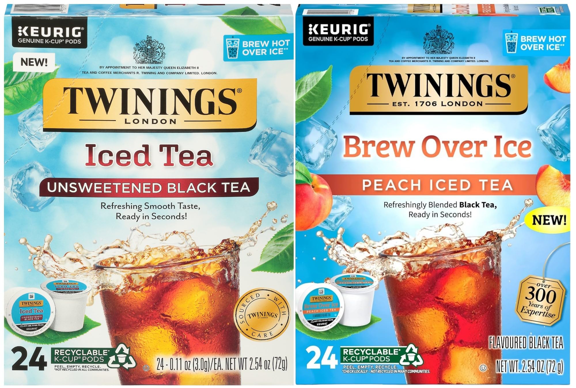 Amazon.com : Twinings Iced Tea Variety, Unsweetened, Black Tea and ...